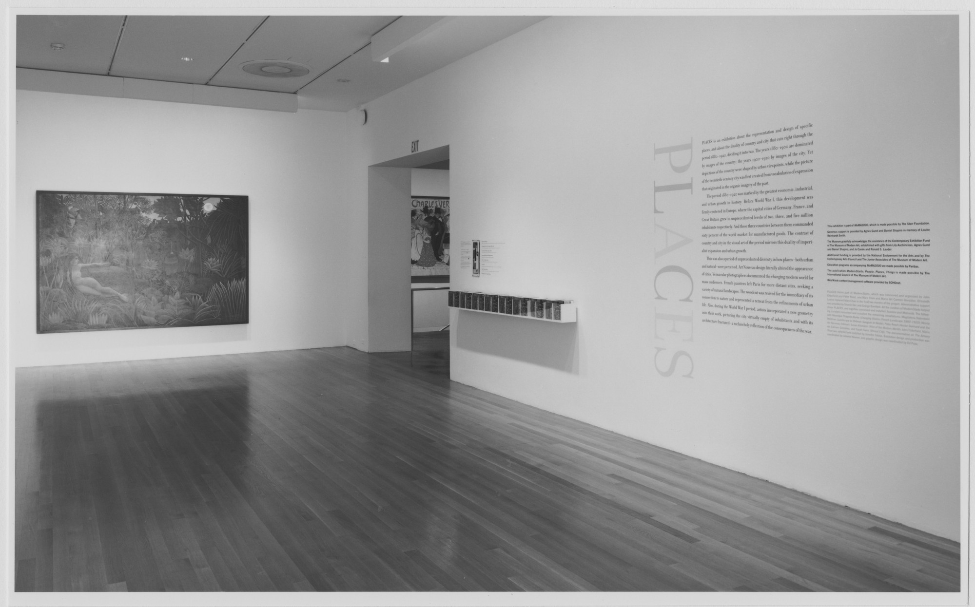 Installation view of the exhibition "Modern Starts: Places, " in the ...