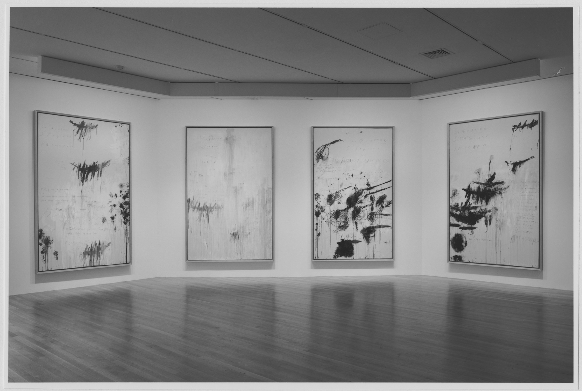 Installation view of the exhibition "Seasons and Moments, " in the ...