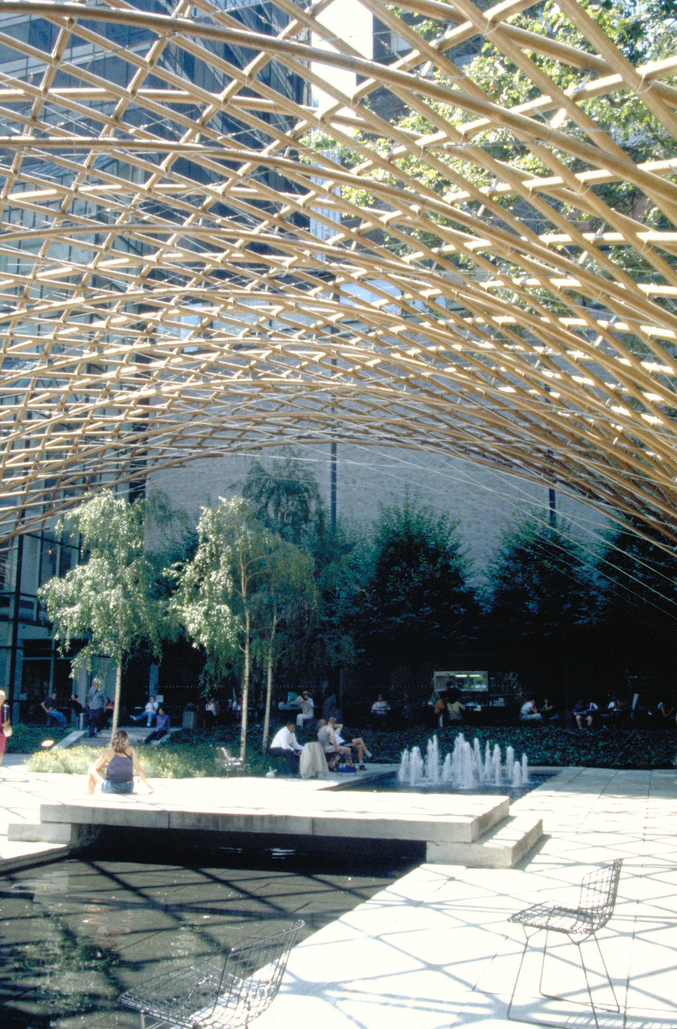 Installation view of the exhibition "Shigeru Ban: A Paper Arch," in the ...
