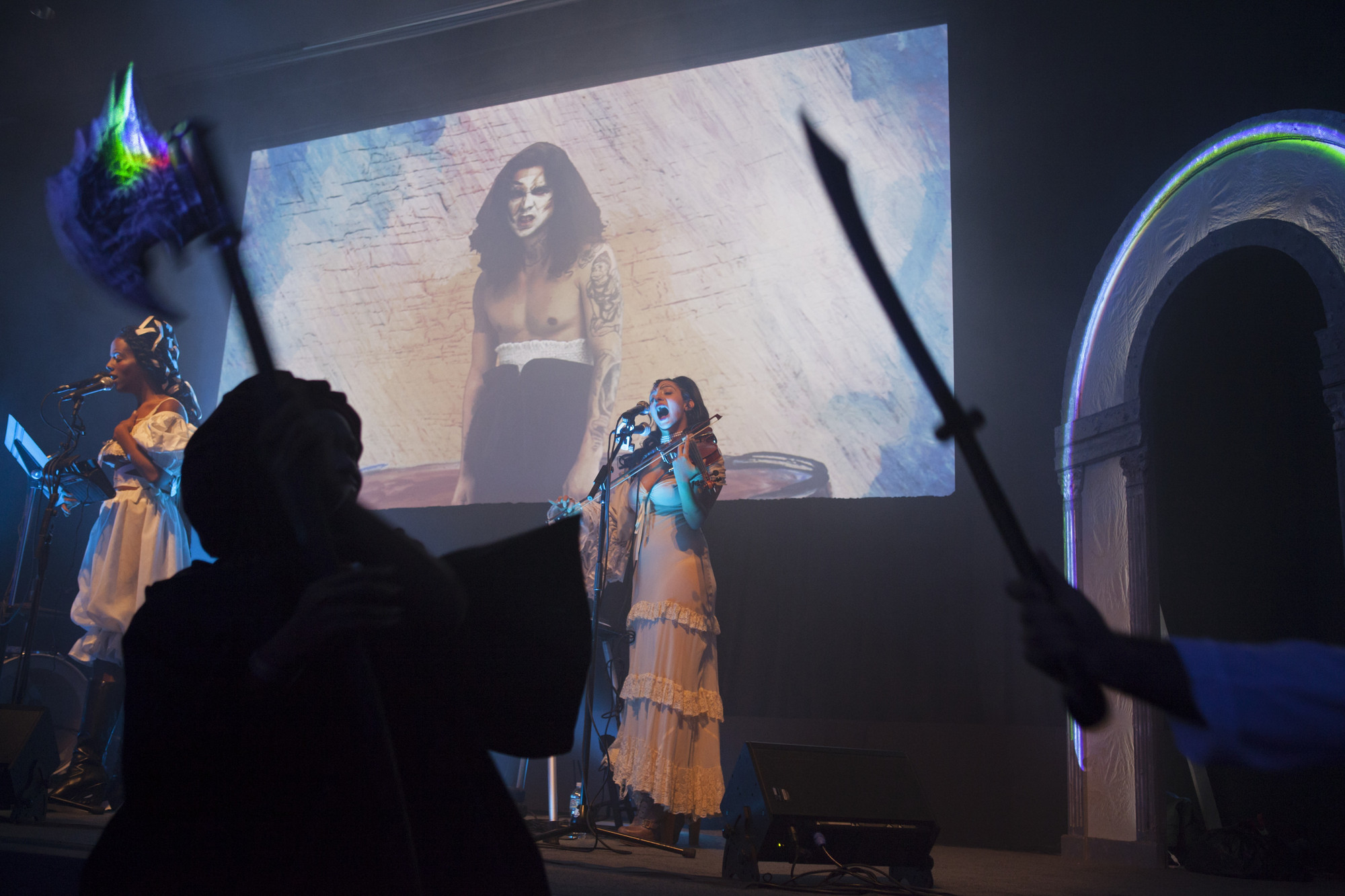 View of the performance, "Juliana Huxtable: There Are Certain Facts ...