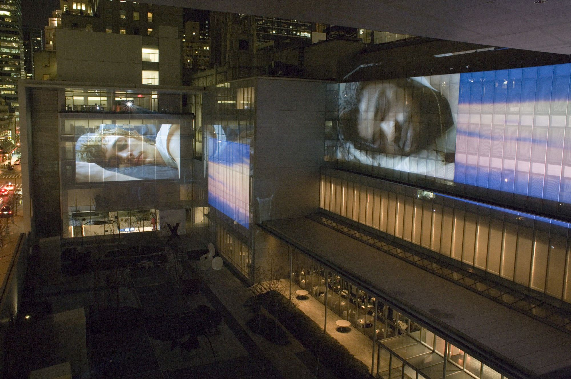 Installation view of the exhibition "Doug Aitken: Sleepwalkers" | MoMA