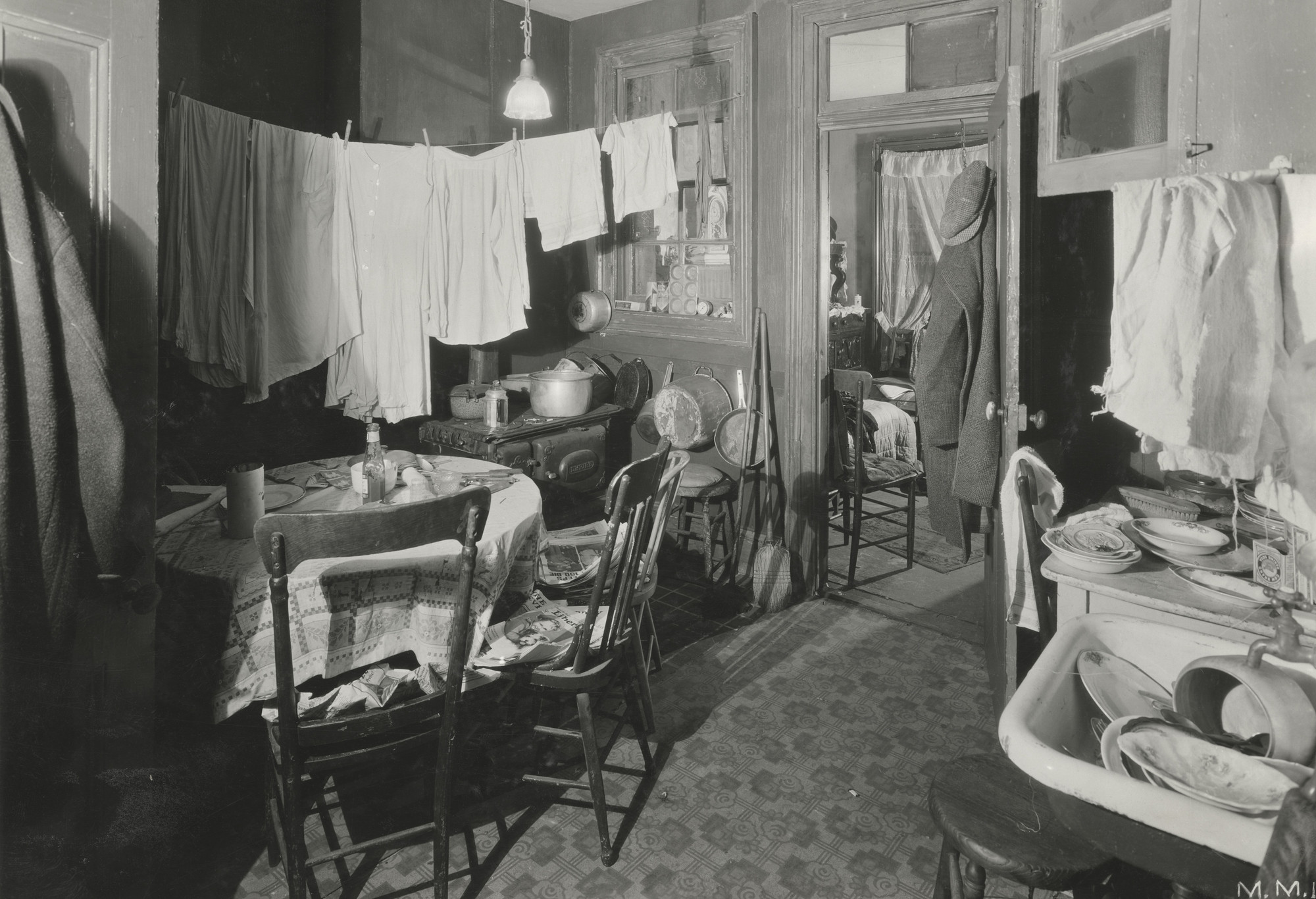 "Slum flat reassembled second floor," installation view of the ...