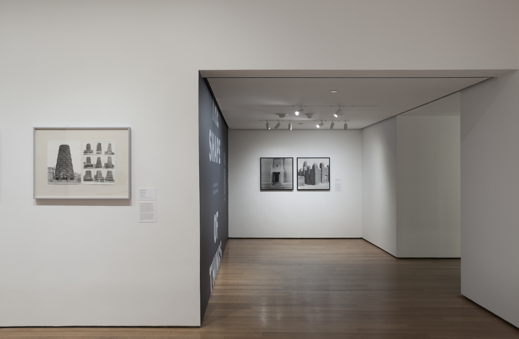 Installation view of the exhibition "The Shape of Things: Photographs ...