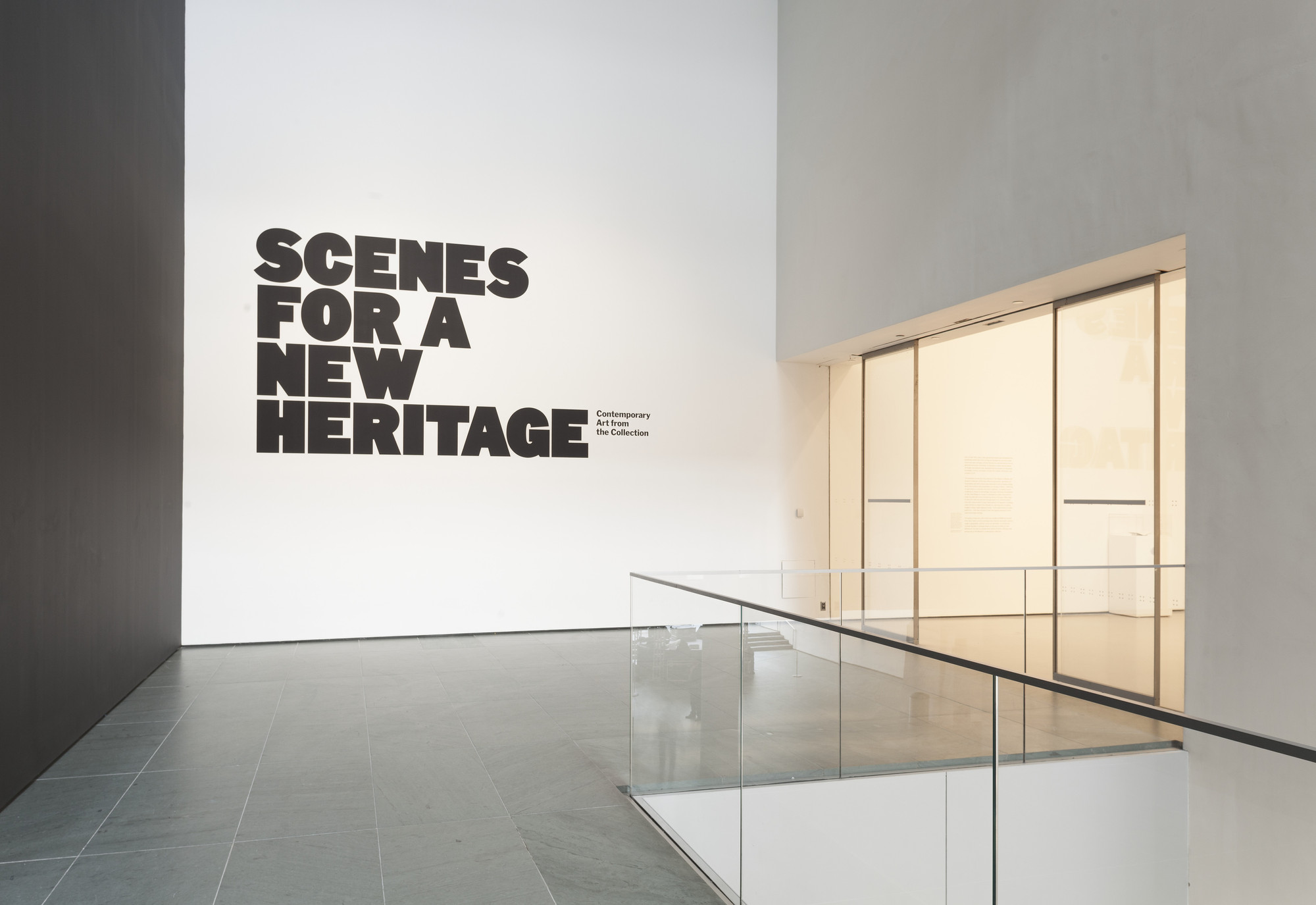 Installation view of the exhibition "Scenes for a New Heritage ...