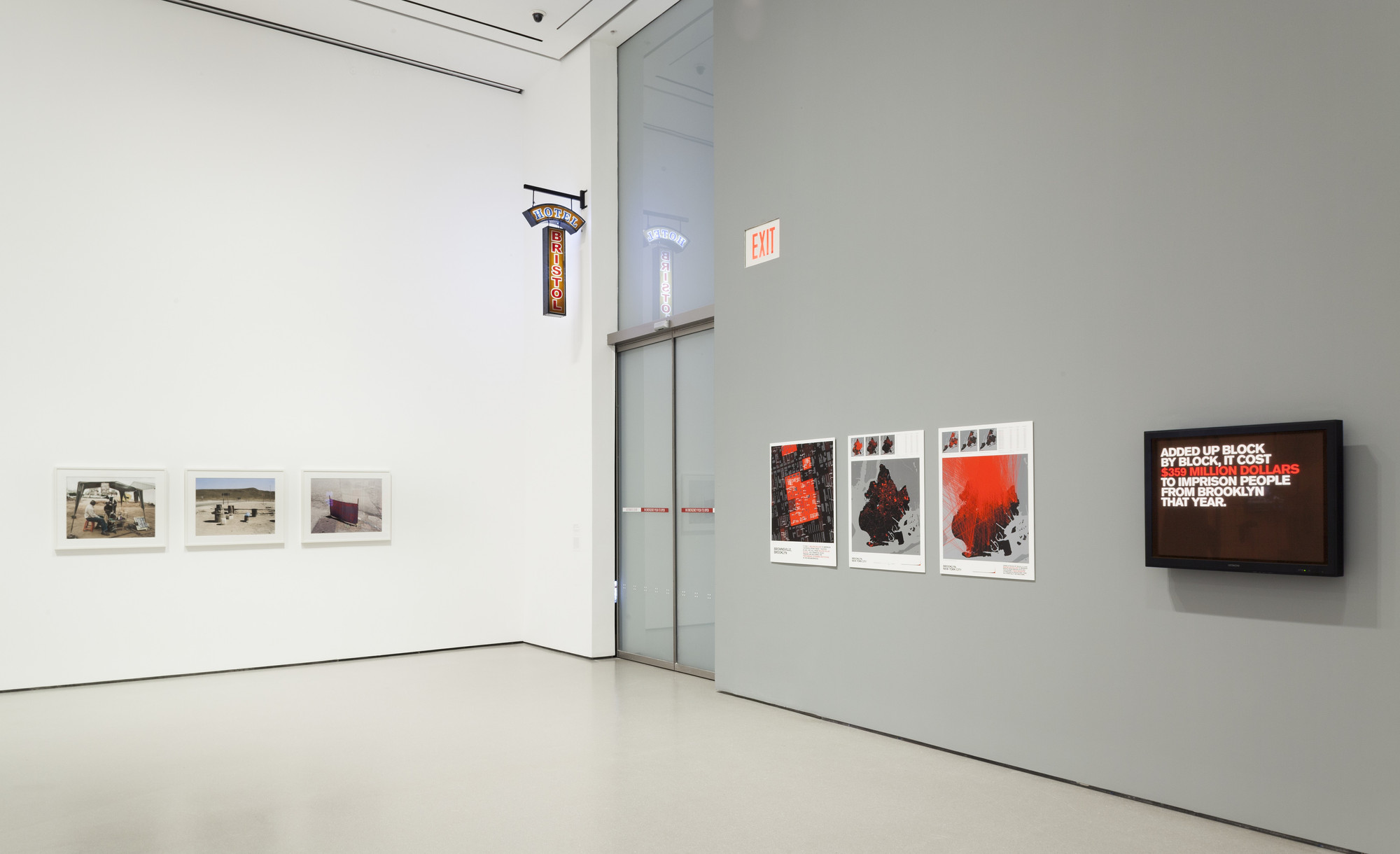 Installation view of the exhibition "Scenes for a New Heritage ...