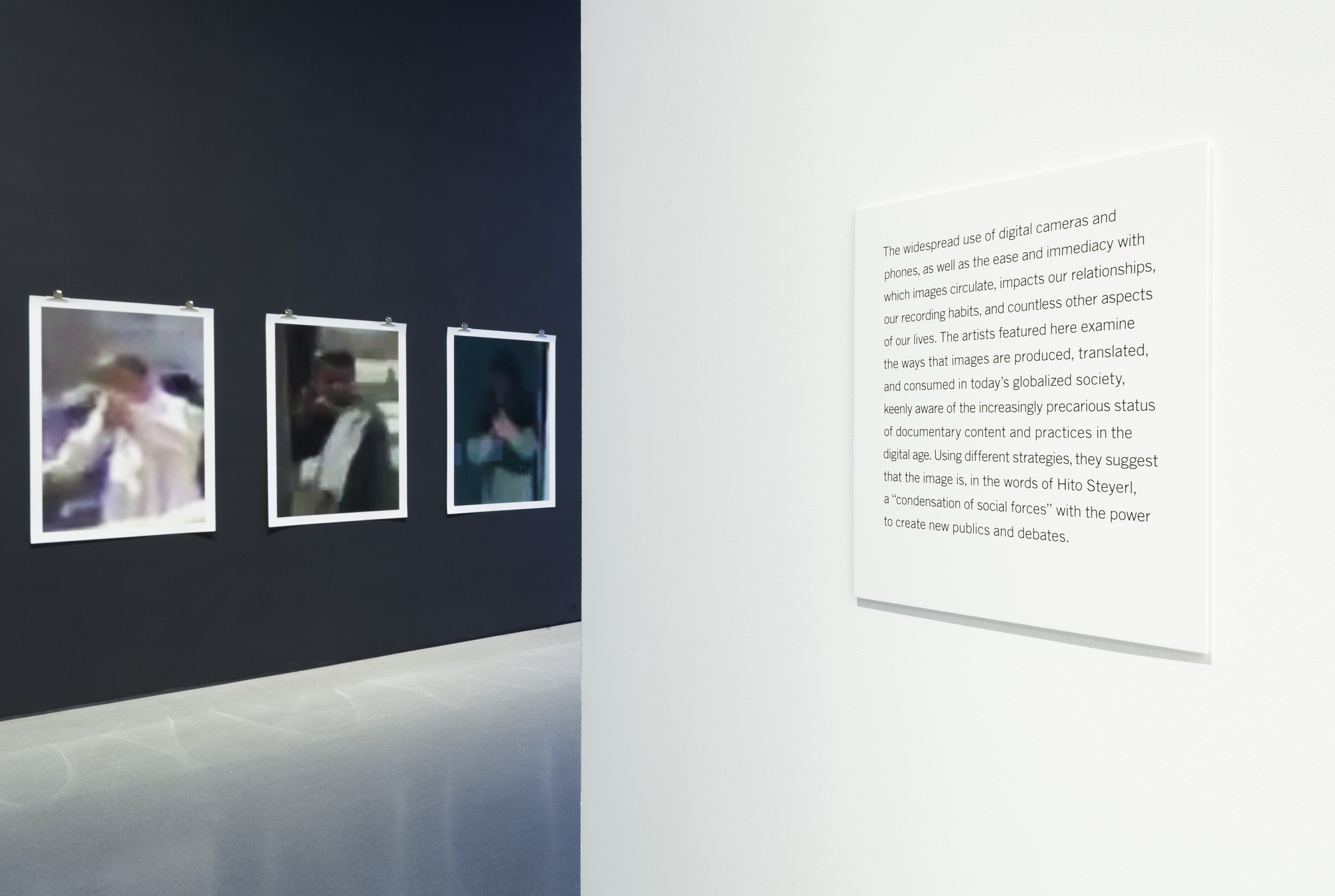 Installation view of the exhibition "Scenes for a New Heritage ...