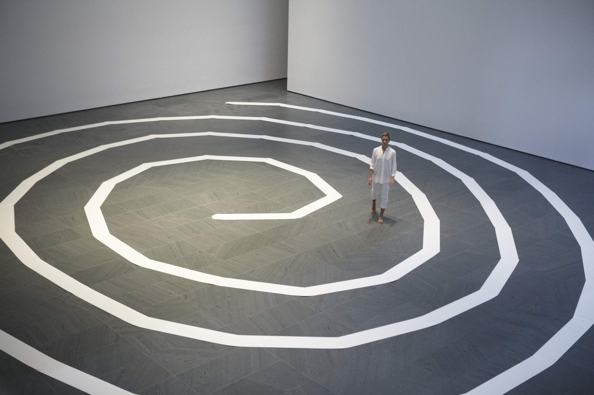 "The Mile-Long Paper Walk," from the performance, "James Lee Byars: A ...
