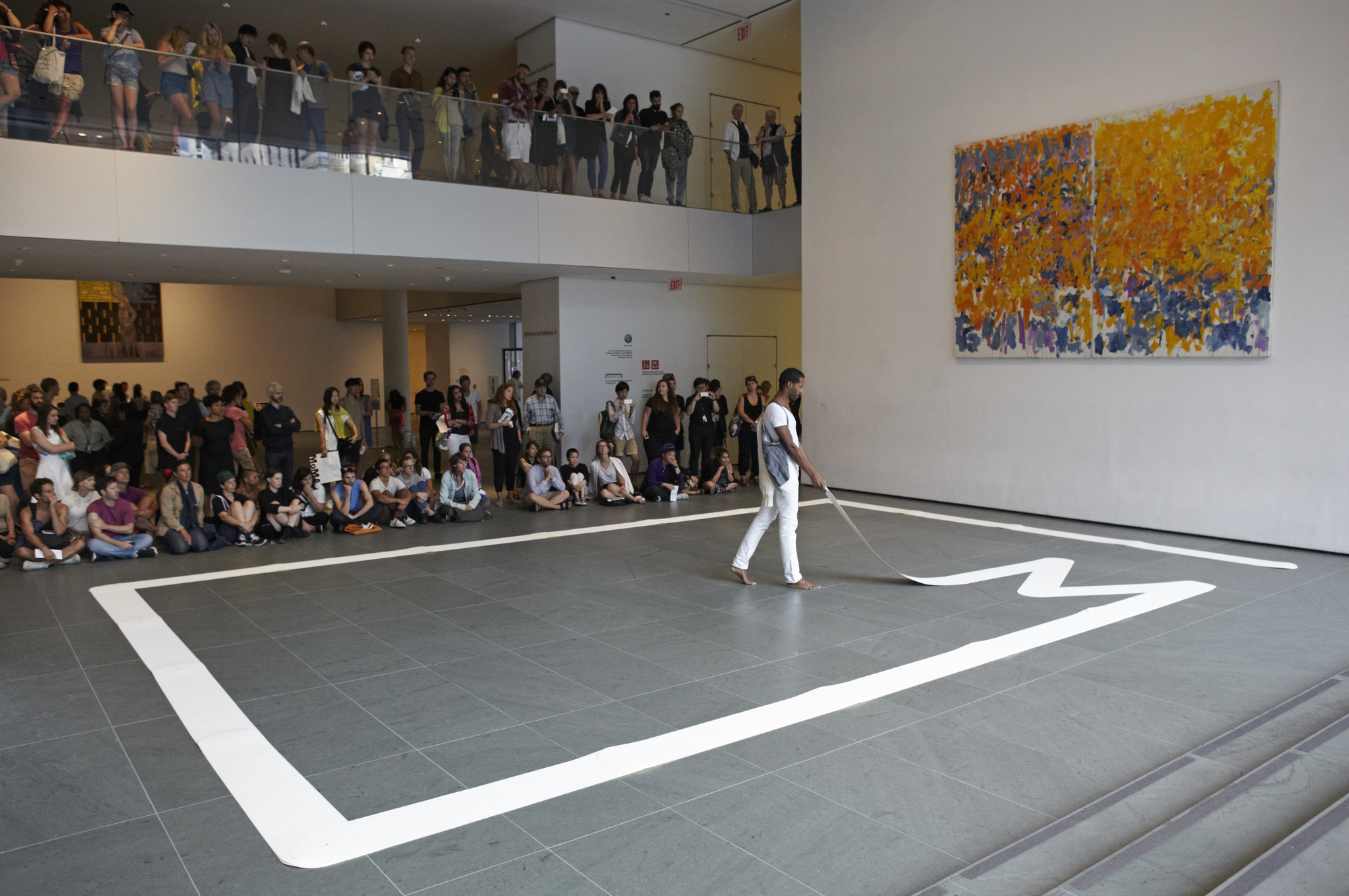 "The Mile-Long Paper Walk," from the performance, "James Lee Byars: A ...