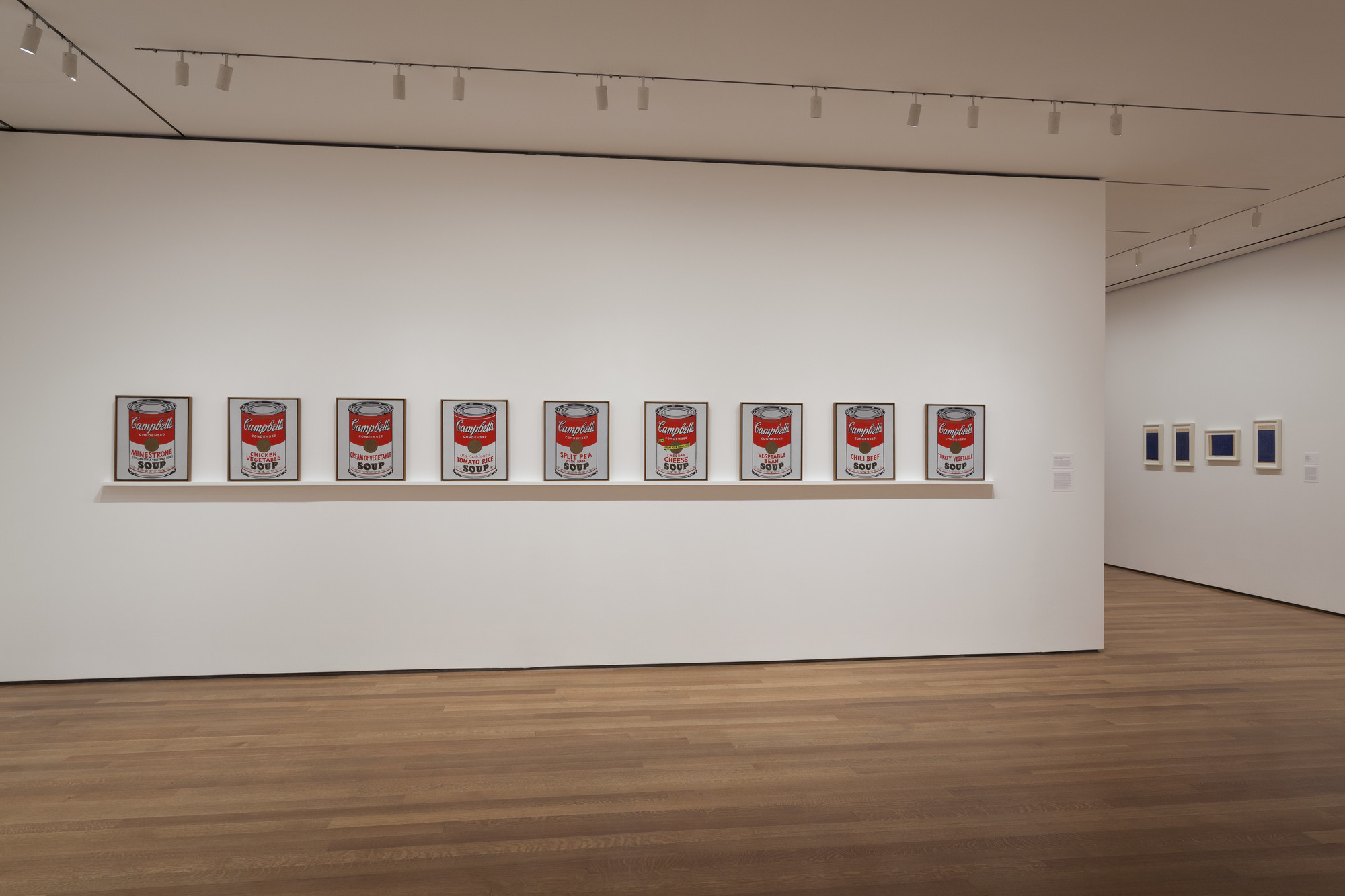 Installation view of the exhibition "Andy Warhol: Campbell's Soup Cans ...