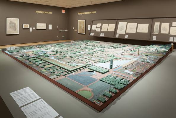 Frank Lloyd Wright. Broadacre City Project (Model in four sections ...