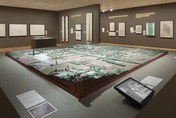 Frank Lloyd Wright. Broadacre City Project (Model in four sections ...