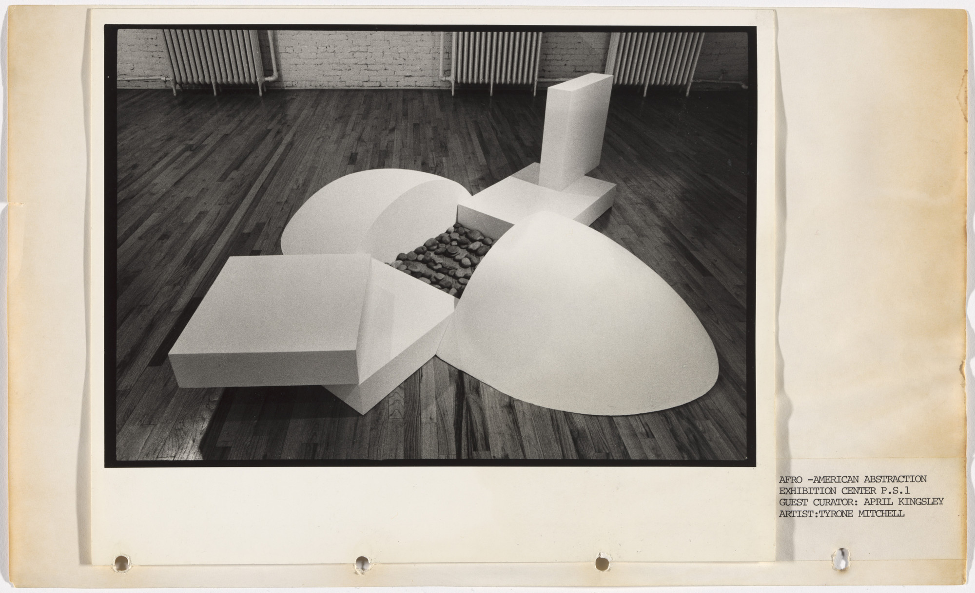 Installation view of "Gift" by Tyrone Mitchell in the P.S. 1 exhibition "Afro-American ...