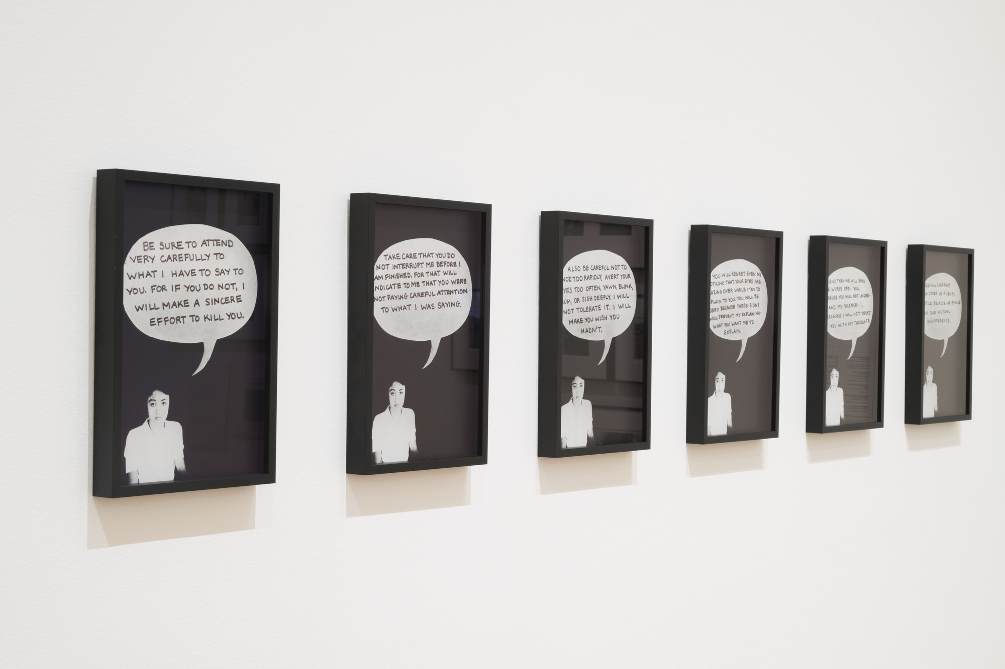 Installation view of the exhibition "Adrian Piper: A Synthesis of ...