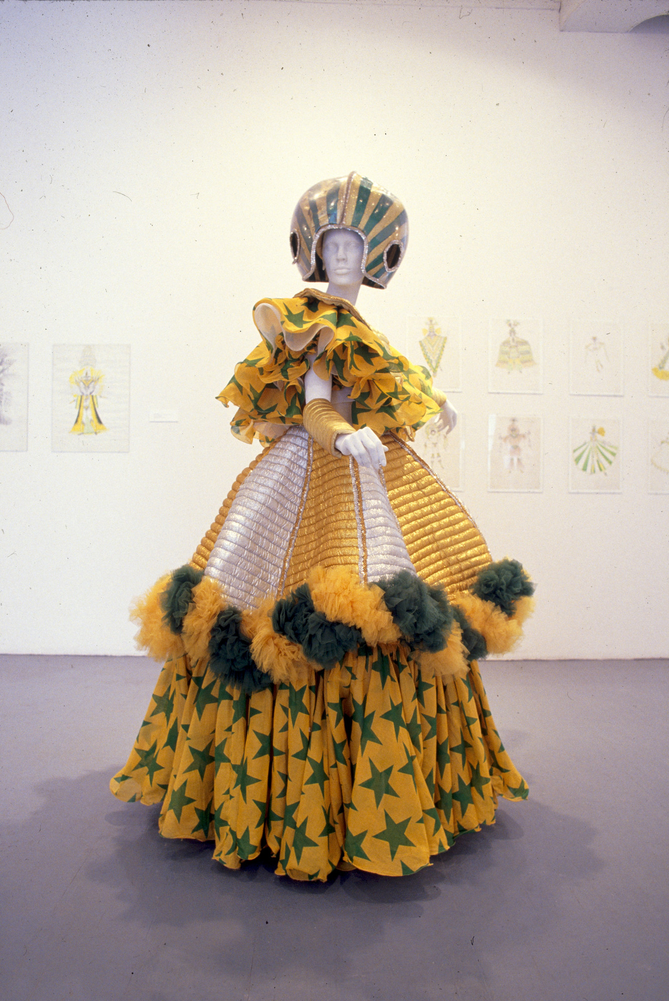 Installation view of the section about carnival costumes in the P.S. 1 ...