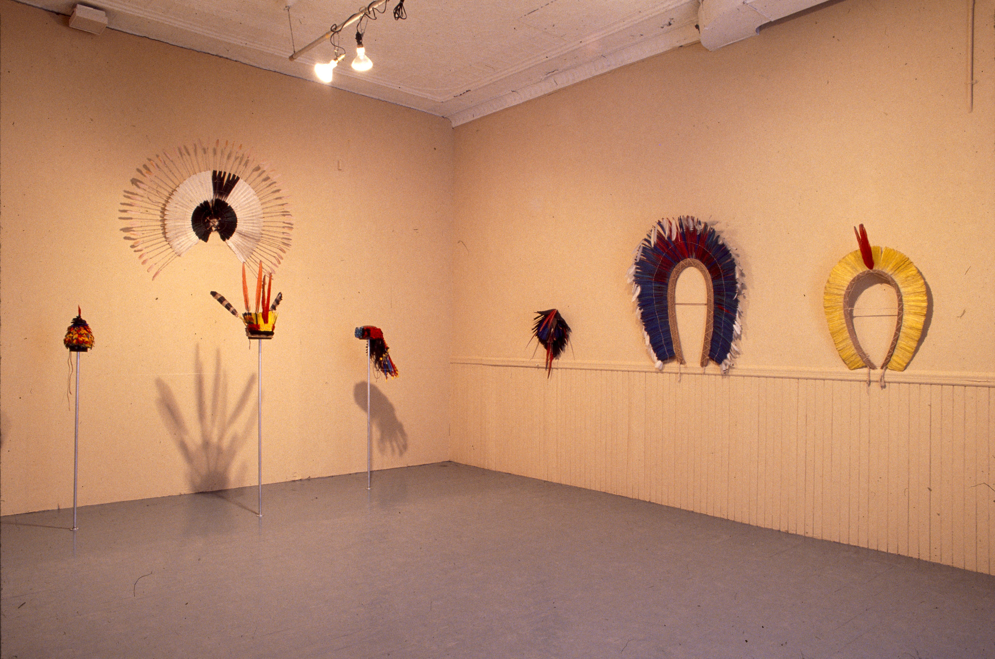 Installation view of the section about "Indian Feather Art" in the P.S ...