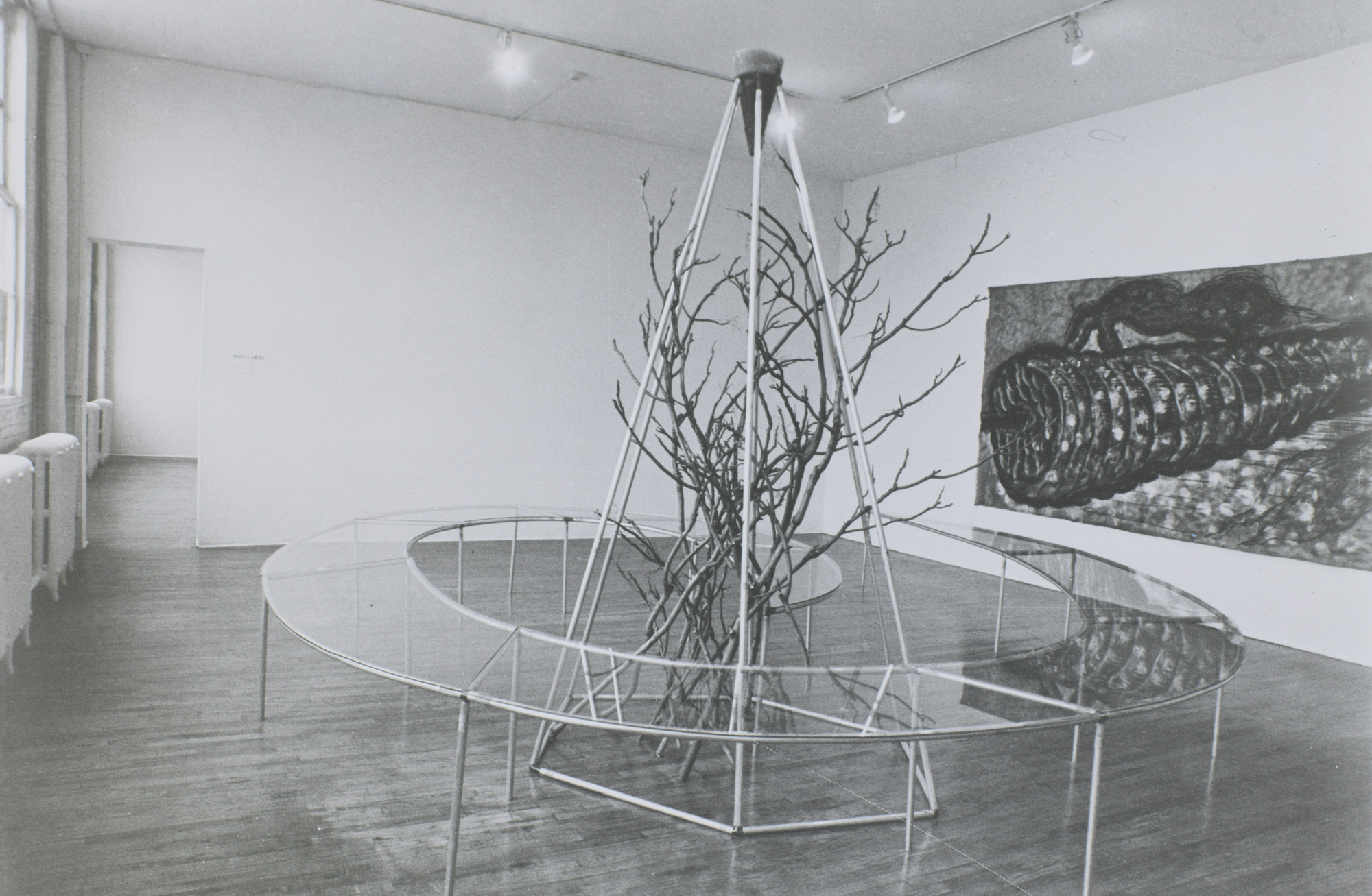 Installation view of "Spiral Table" by Mario Merz in the exhibition ...