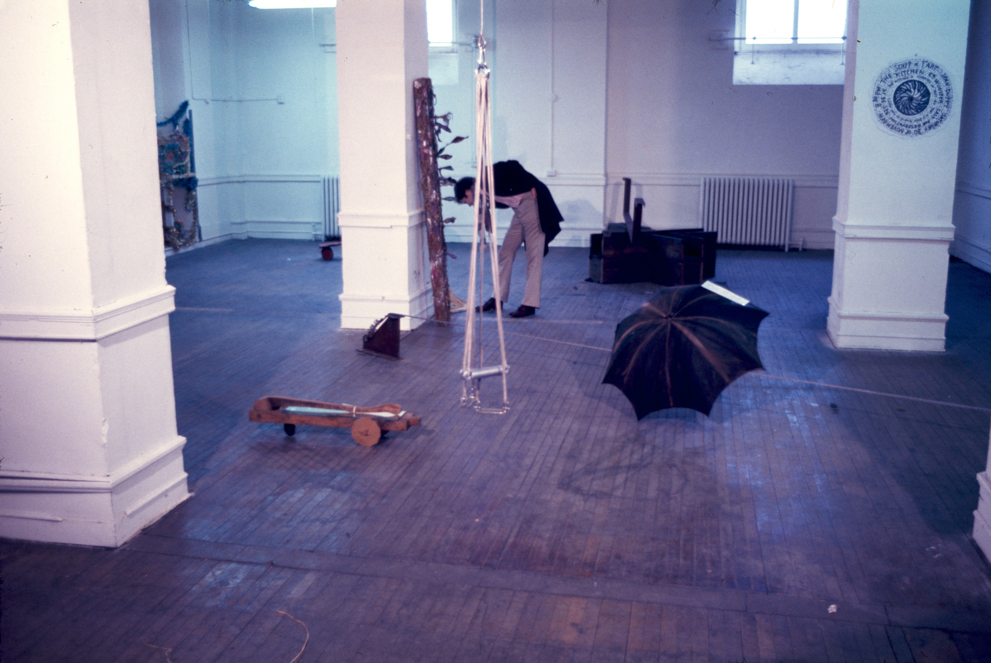 Installation view of "Portable Wagon Reflector" by Robert Watts ...