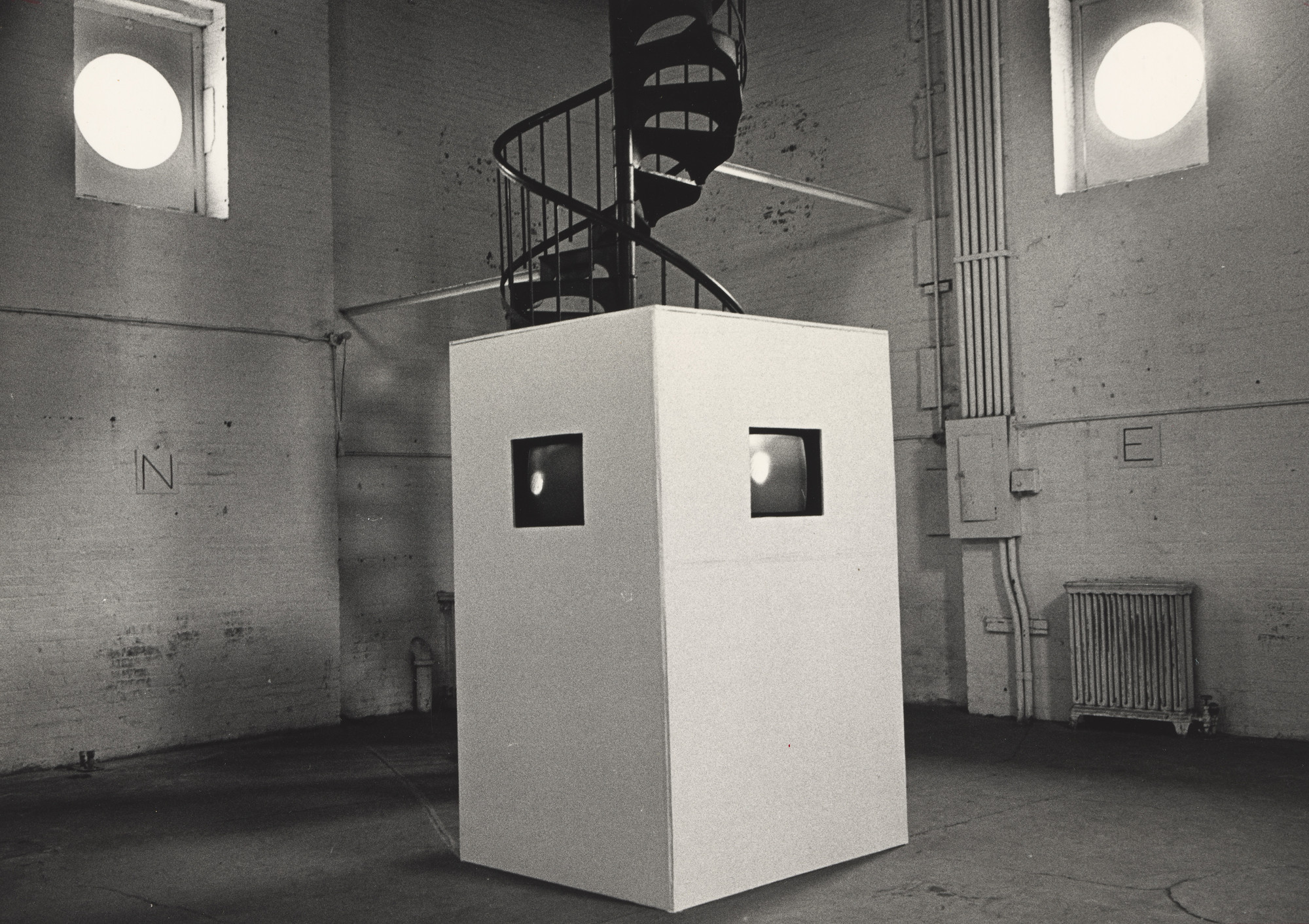 Installation view of "Points of View" by Nancy Holt in the exhibition ...