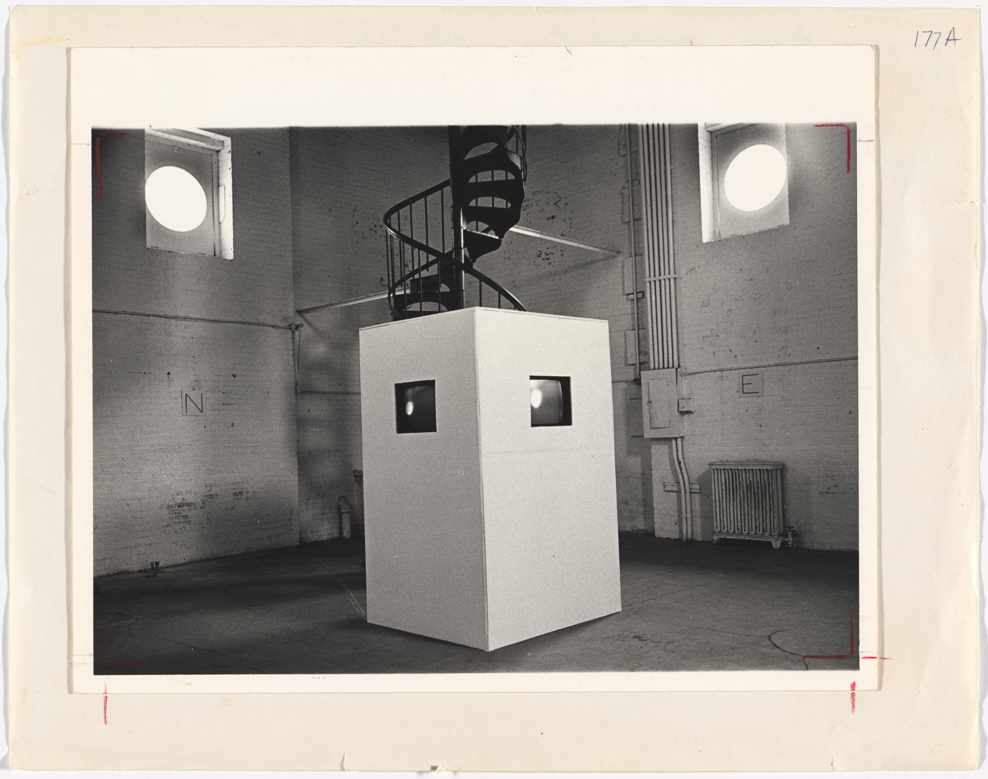 Installation view of "Points of View" by Nancy Holt in the exhibition ...