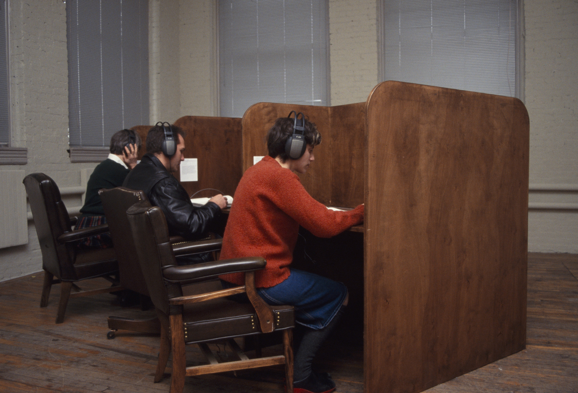 Installation view of "the documentation room" an installation of audio ...