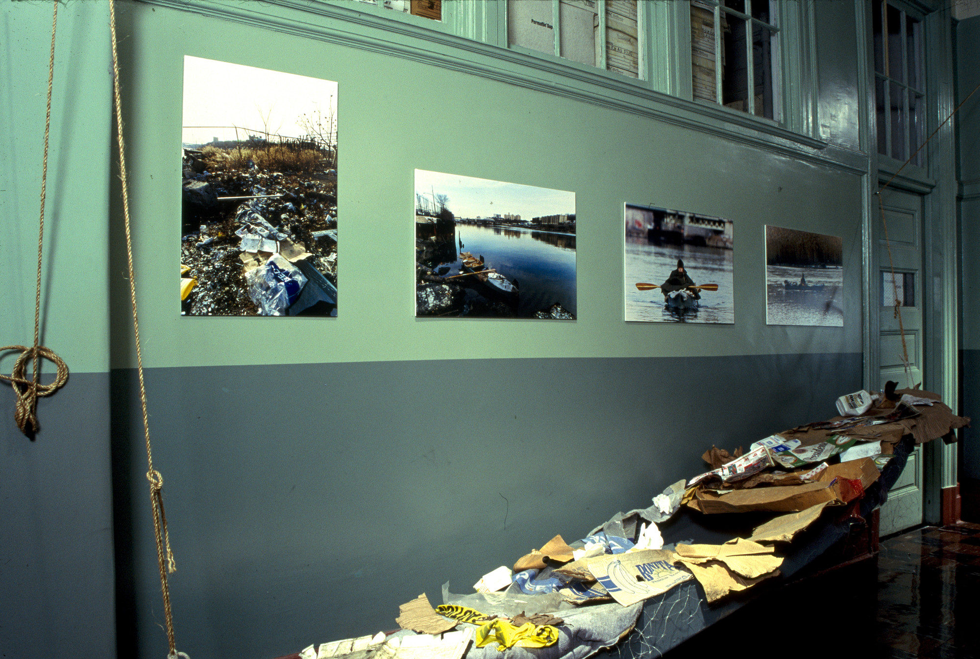 Installation view of "Harlem River Duck Boat" by Bob Braine in the P.S ...