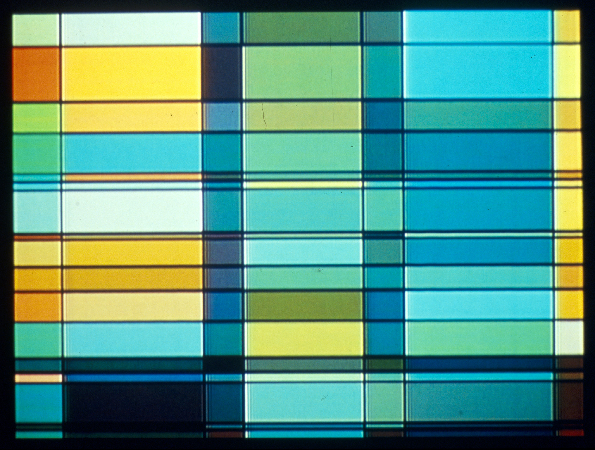 Installation view of "Angel Dust" by Jeremy Blake in the P.S. 1 ...