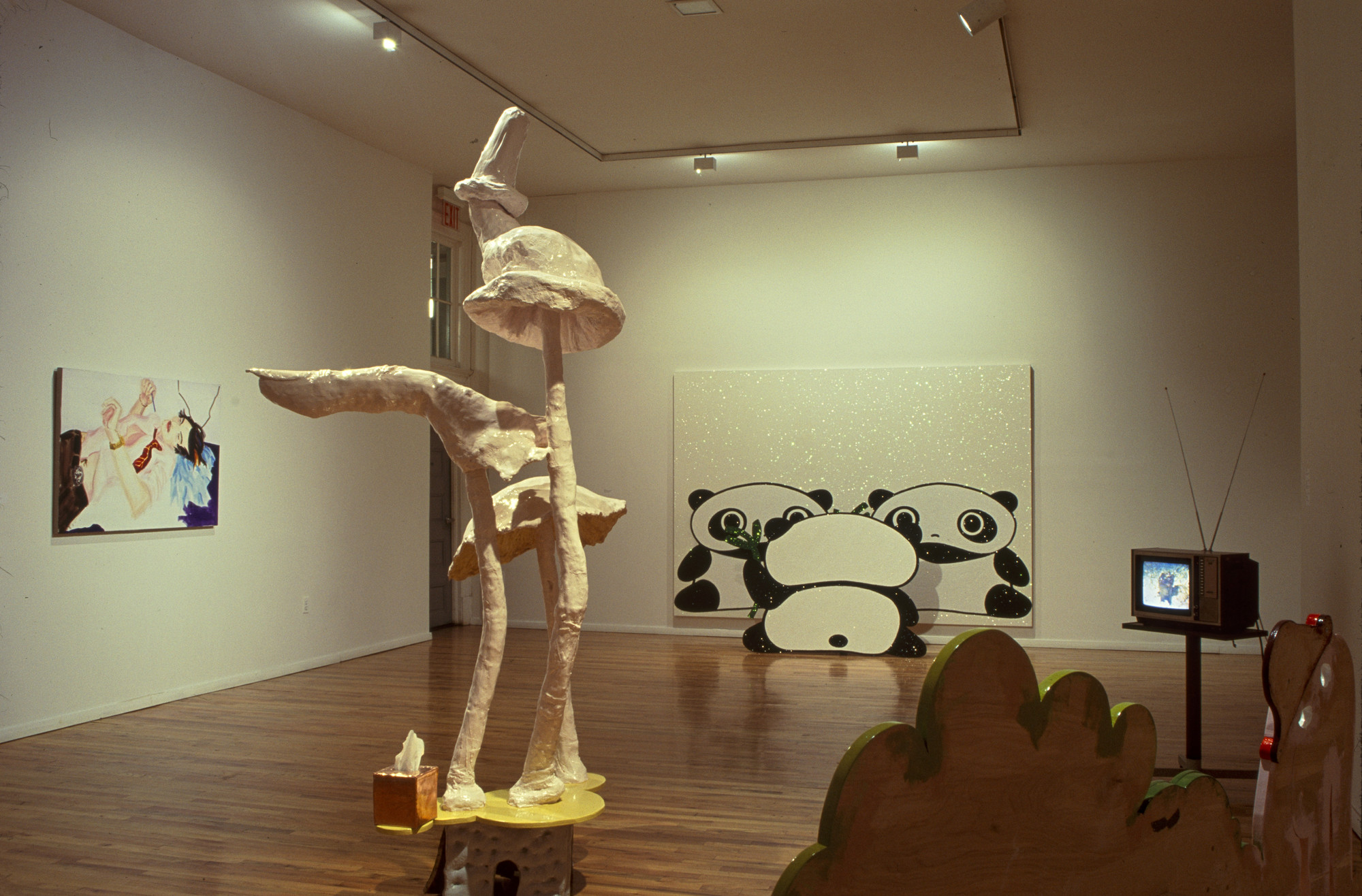 Installation view of "Spencer Drawing" by Elizabeth Peyton, "Tissues ...