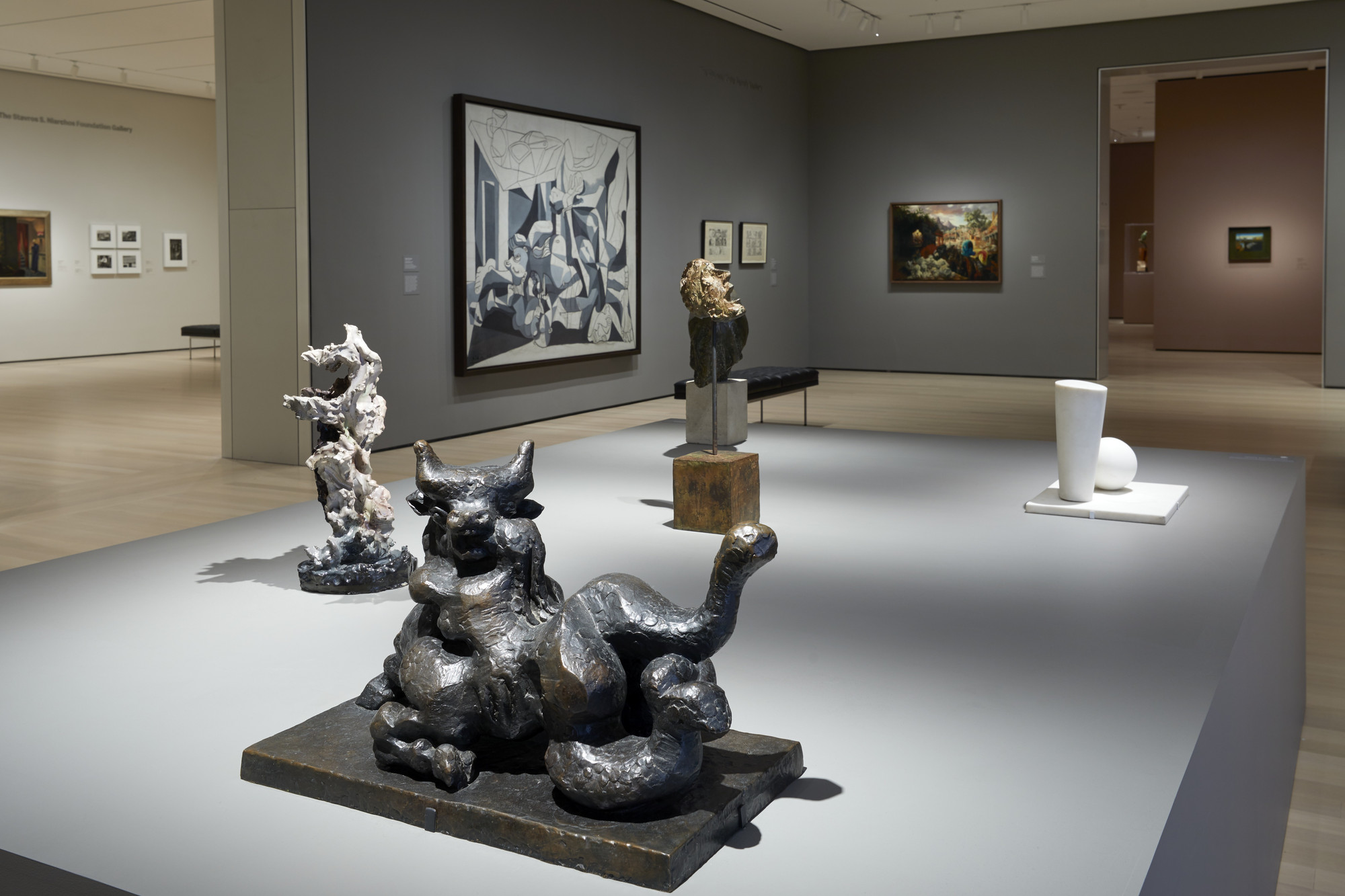 Installation view of the gallery "Responding to War" in the exhibition ...