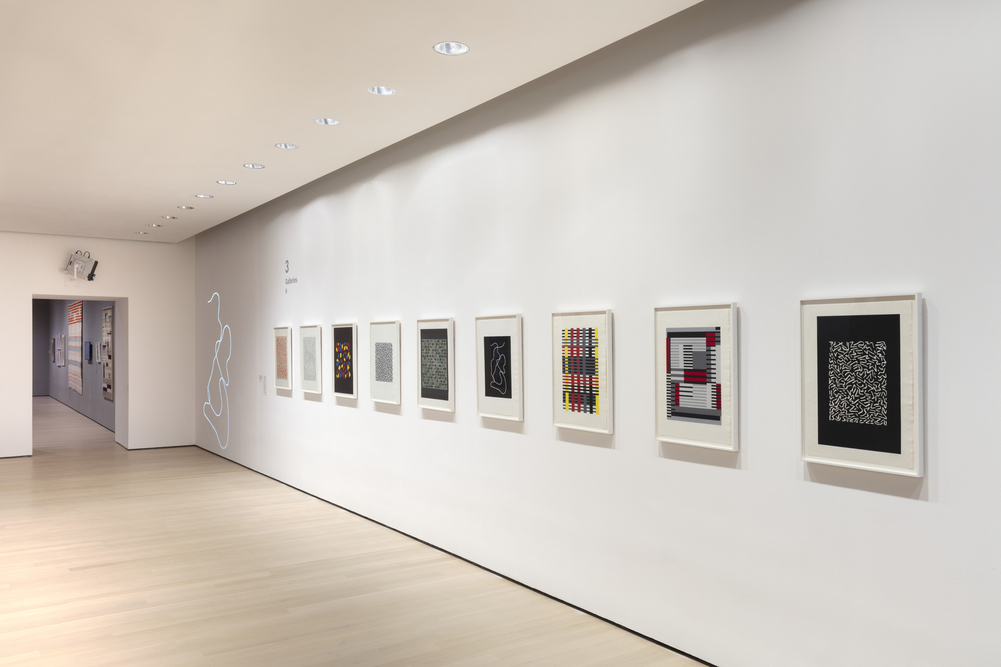 Installation view of the exhibition "Taking a Thread for a Walk" | MoMA