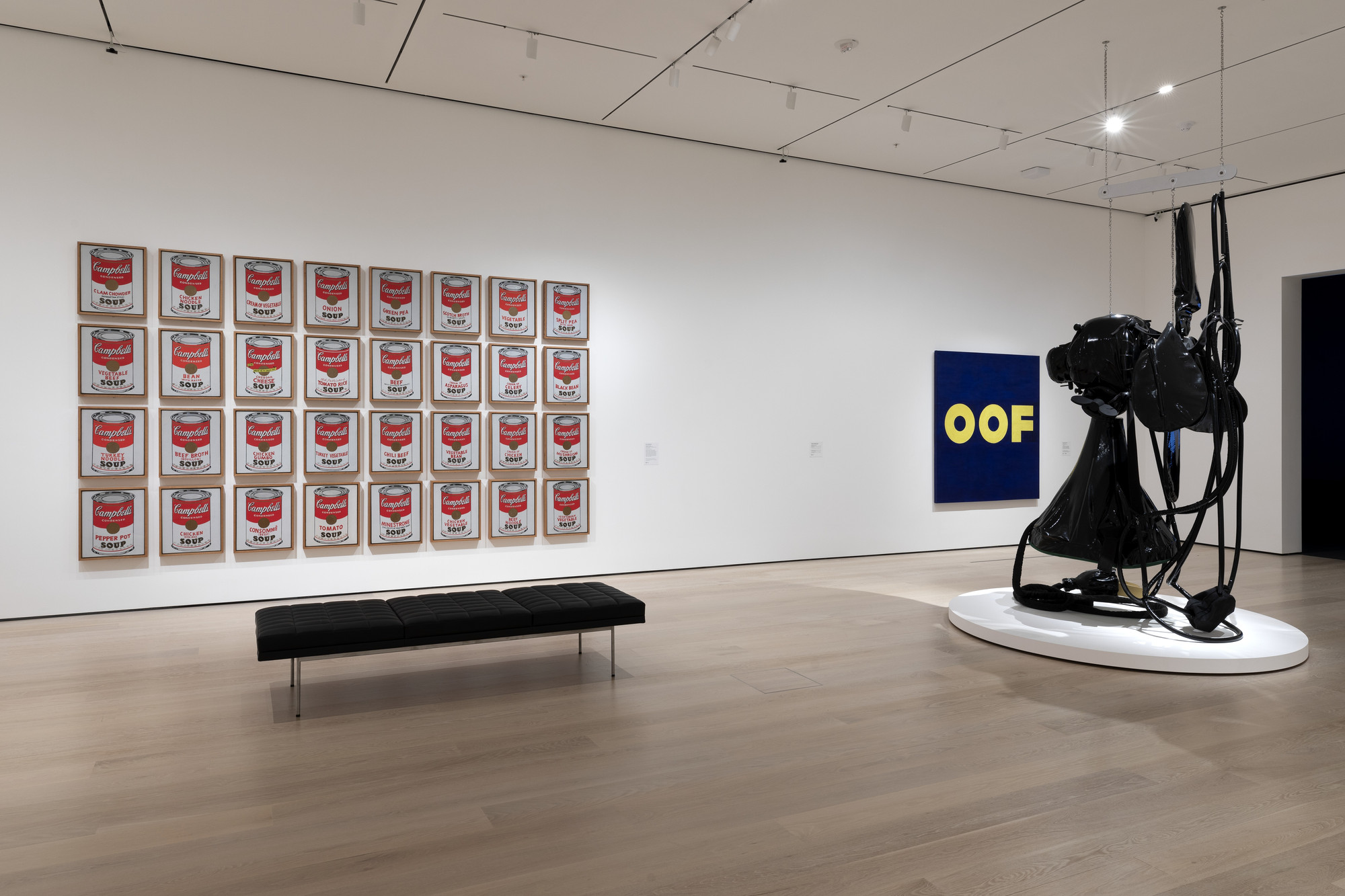 Installation view of the gallery "From Soup Cans to Flying Saucers" in ...