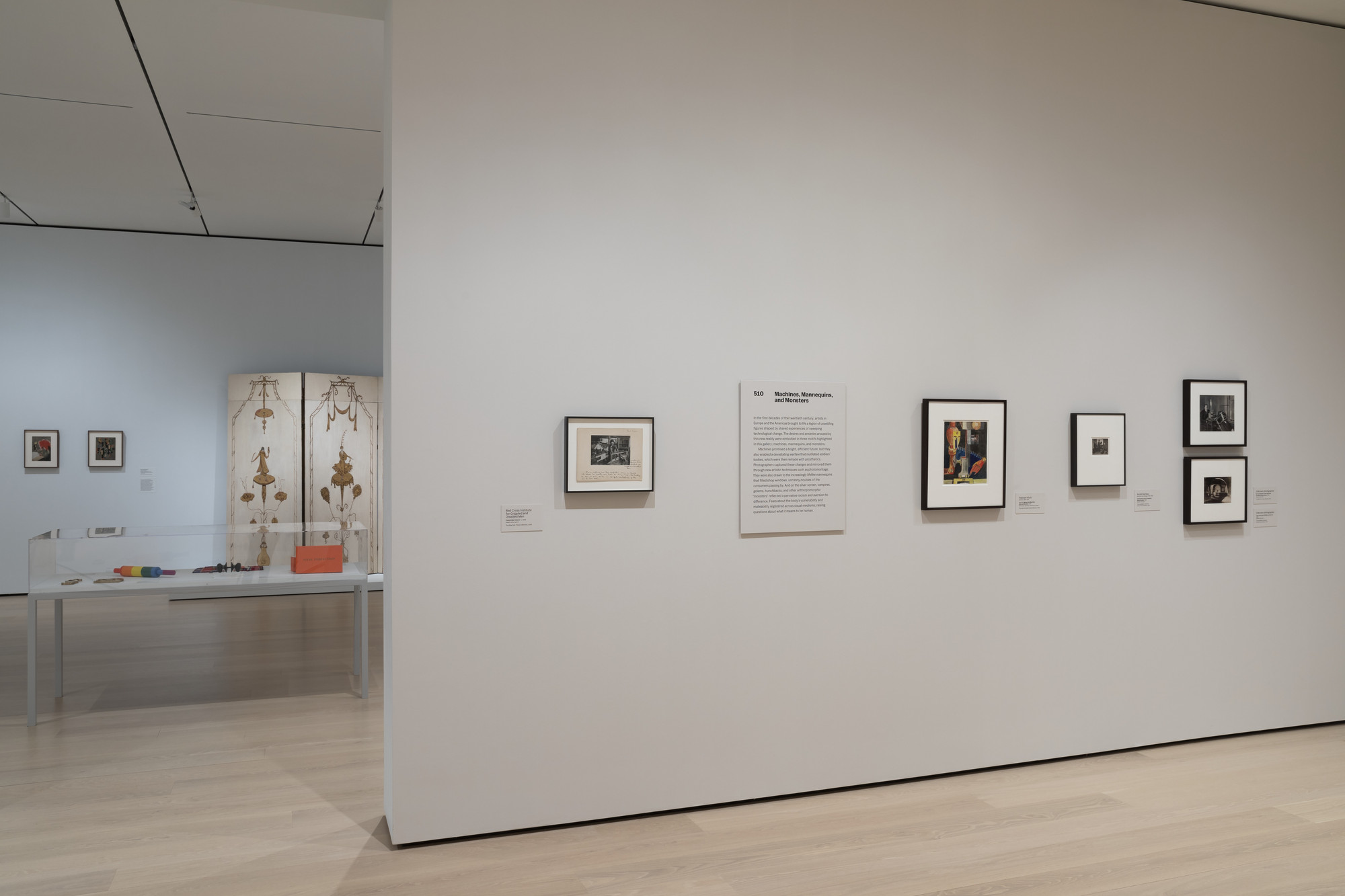 Installation view of the gallery "Machines, Mannequins, and Monsters ...