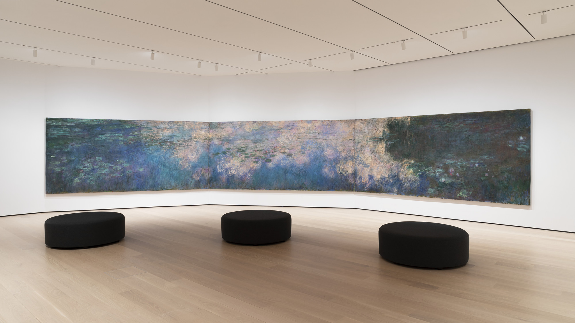 Installation view of the gallery "Claude Monet’s Water Lilies" in the ...