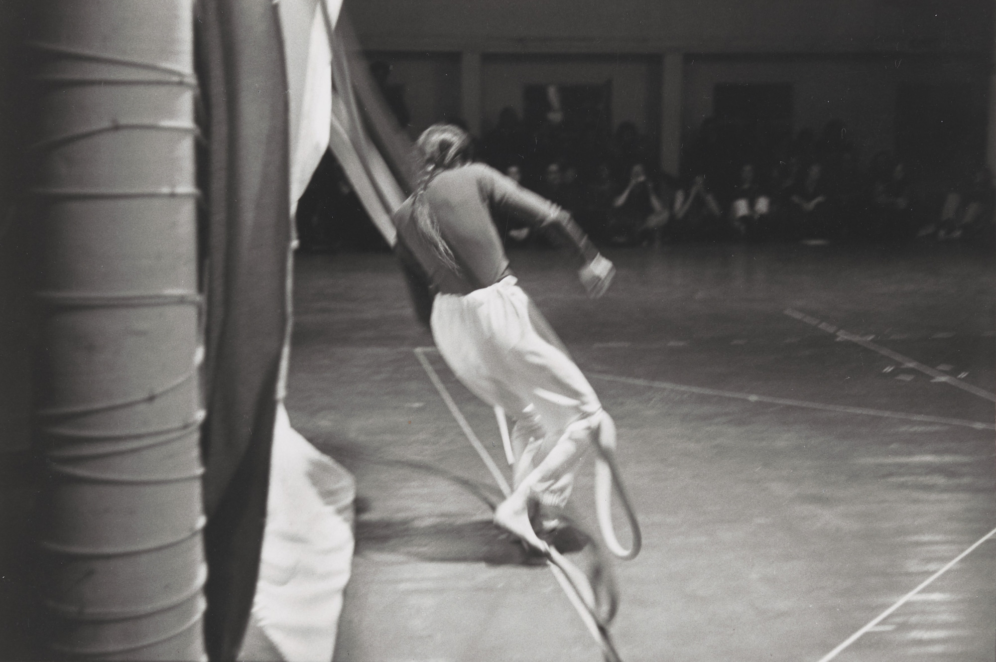 View of the performance "The Human Slingshot" during the event ...