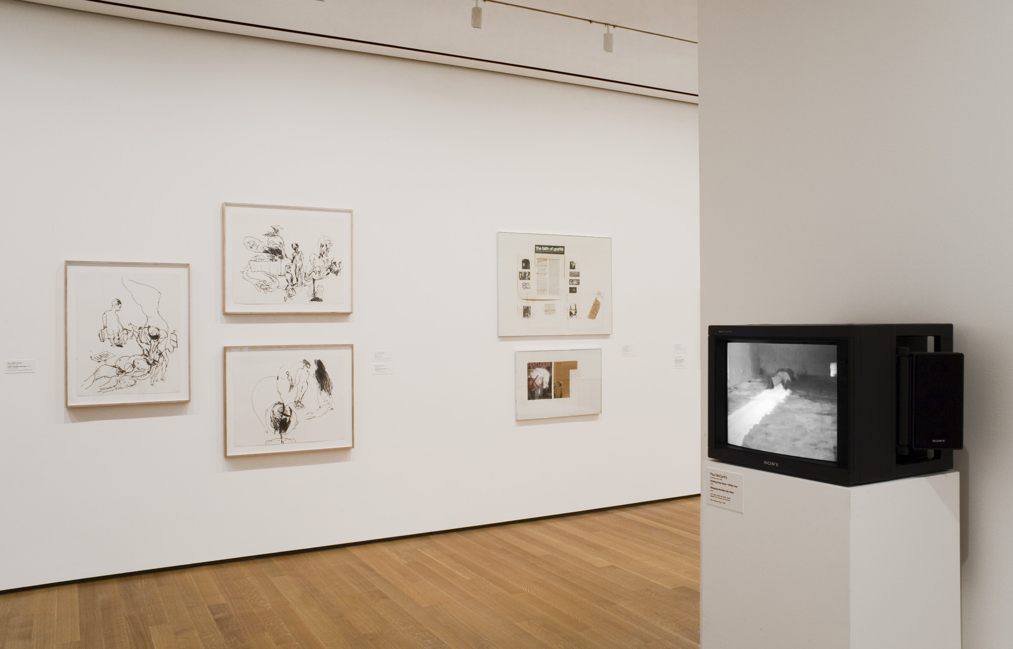 Installation view of the exhibition "Live/Work: Performance into ...