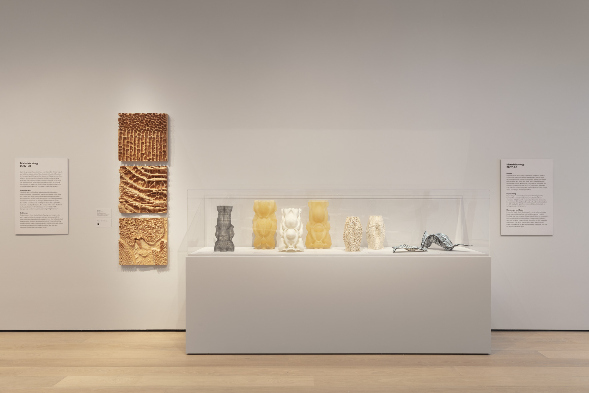 Installation view of the exhibition "Neri Oxman: Material Ecology" | MoMA