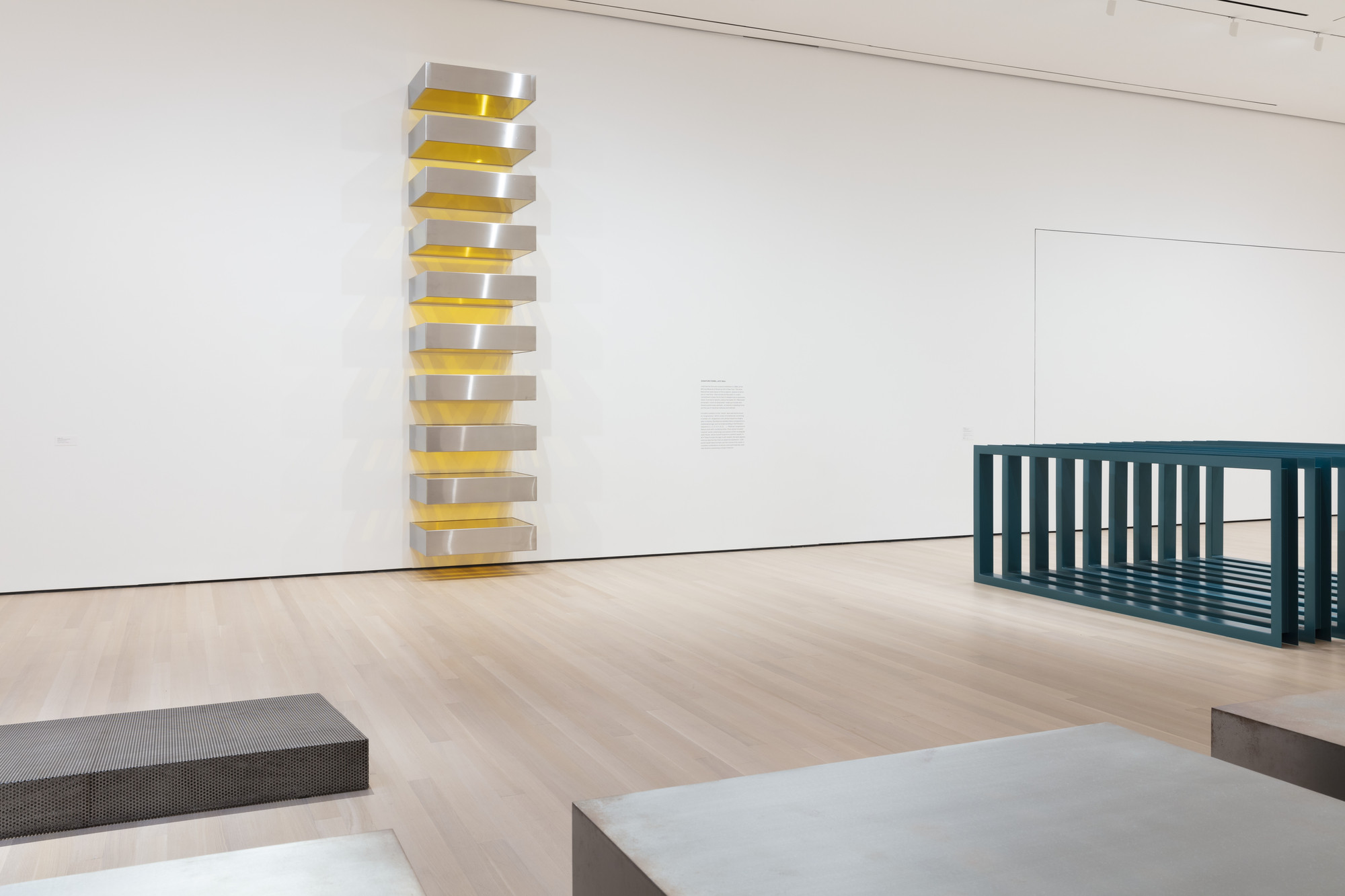 Installation view of the exhibition "Judd" | MoMA