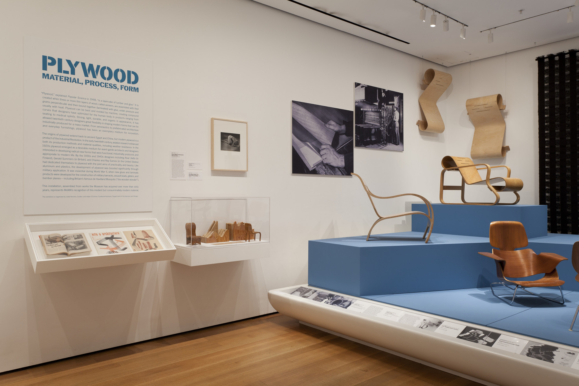 Installation view of the exhibition "Plywood: Material, Process, Form ...