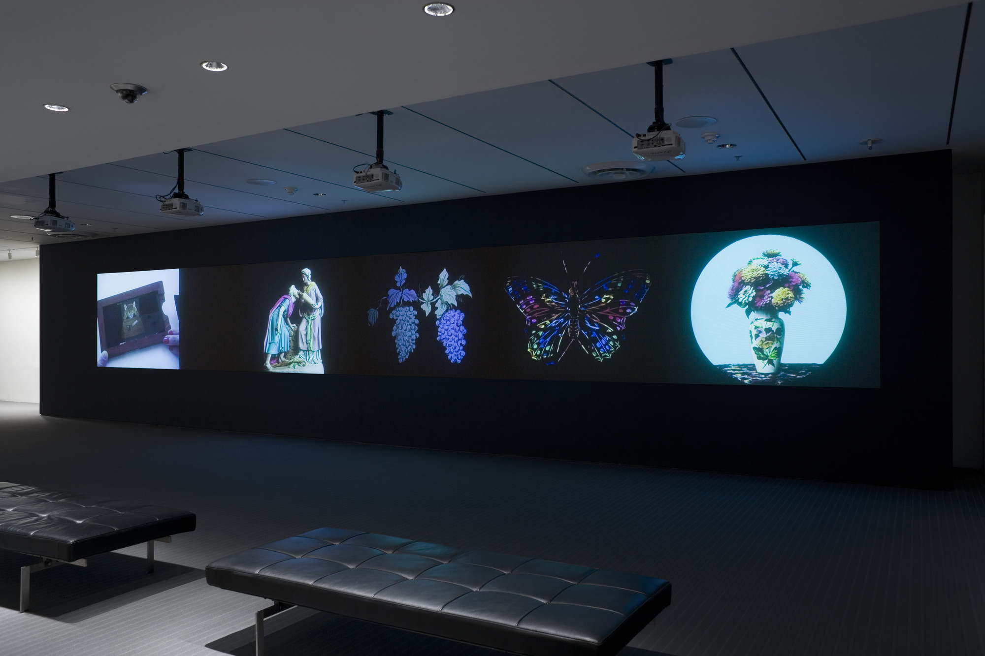 Installation view of the exhibition "Panoramas of the Moving Image ...