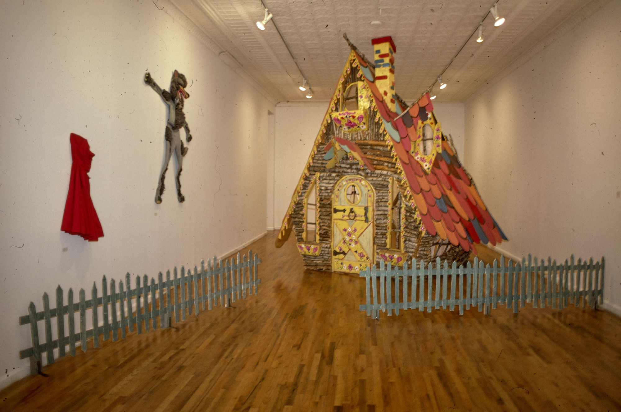 Installation view of "Little Red Riding Hood's House" (1977) by Red ...