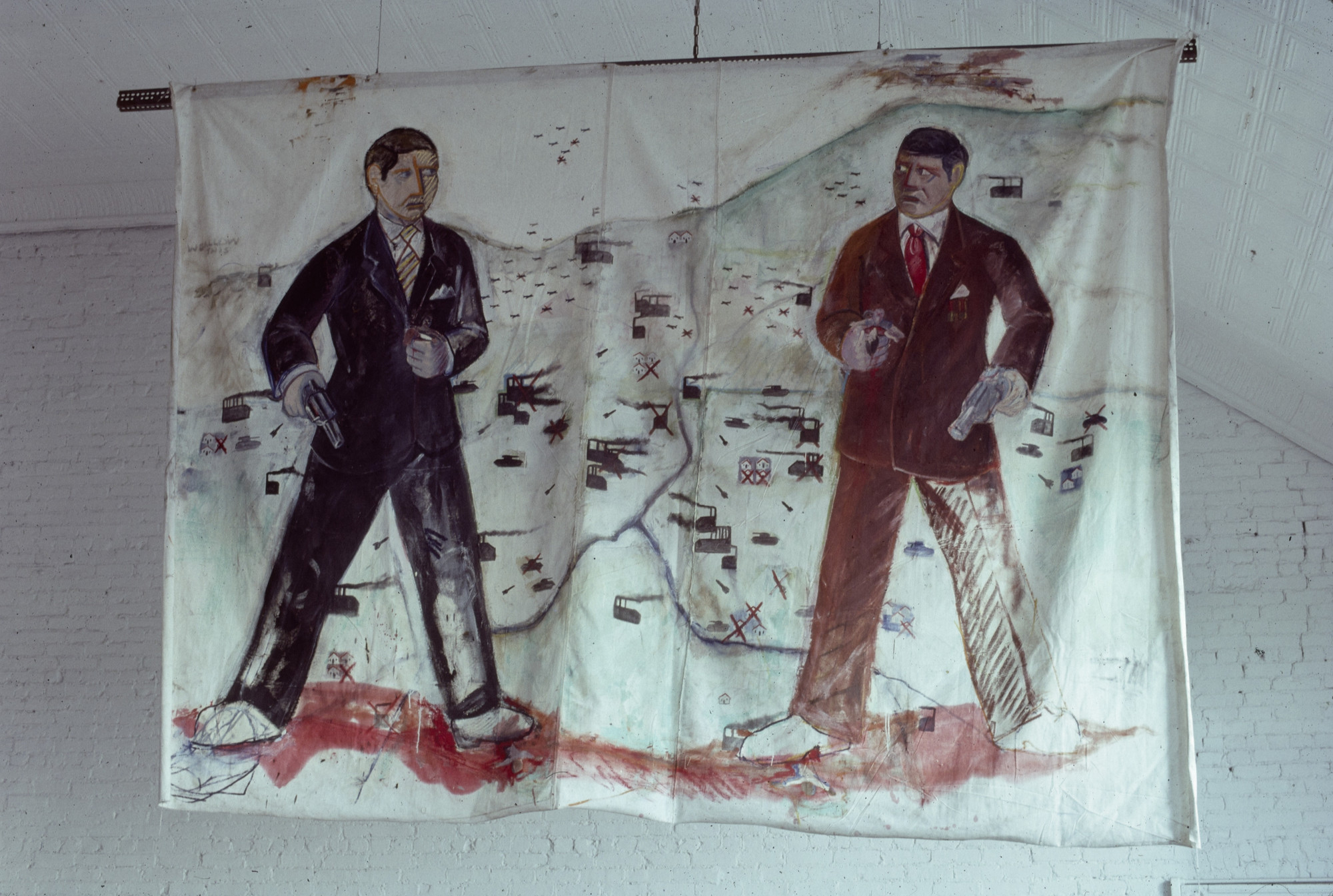 Installation view of work by Saul Ostrow in the P.S. 1 exhibition ...