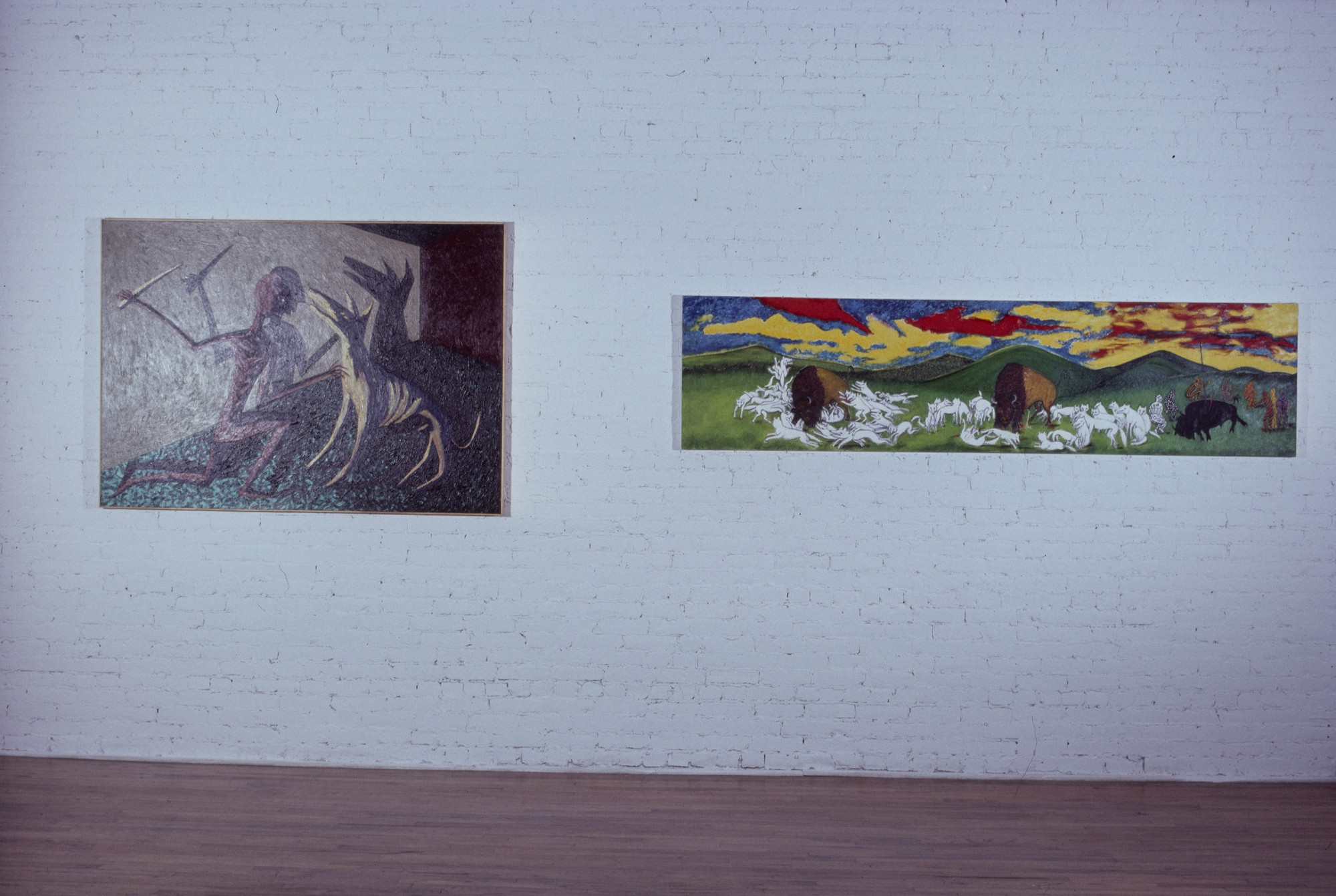 Installation view of works by Russ Warren and Jeff Way in the P.S. 1 ...