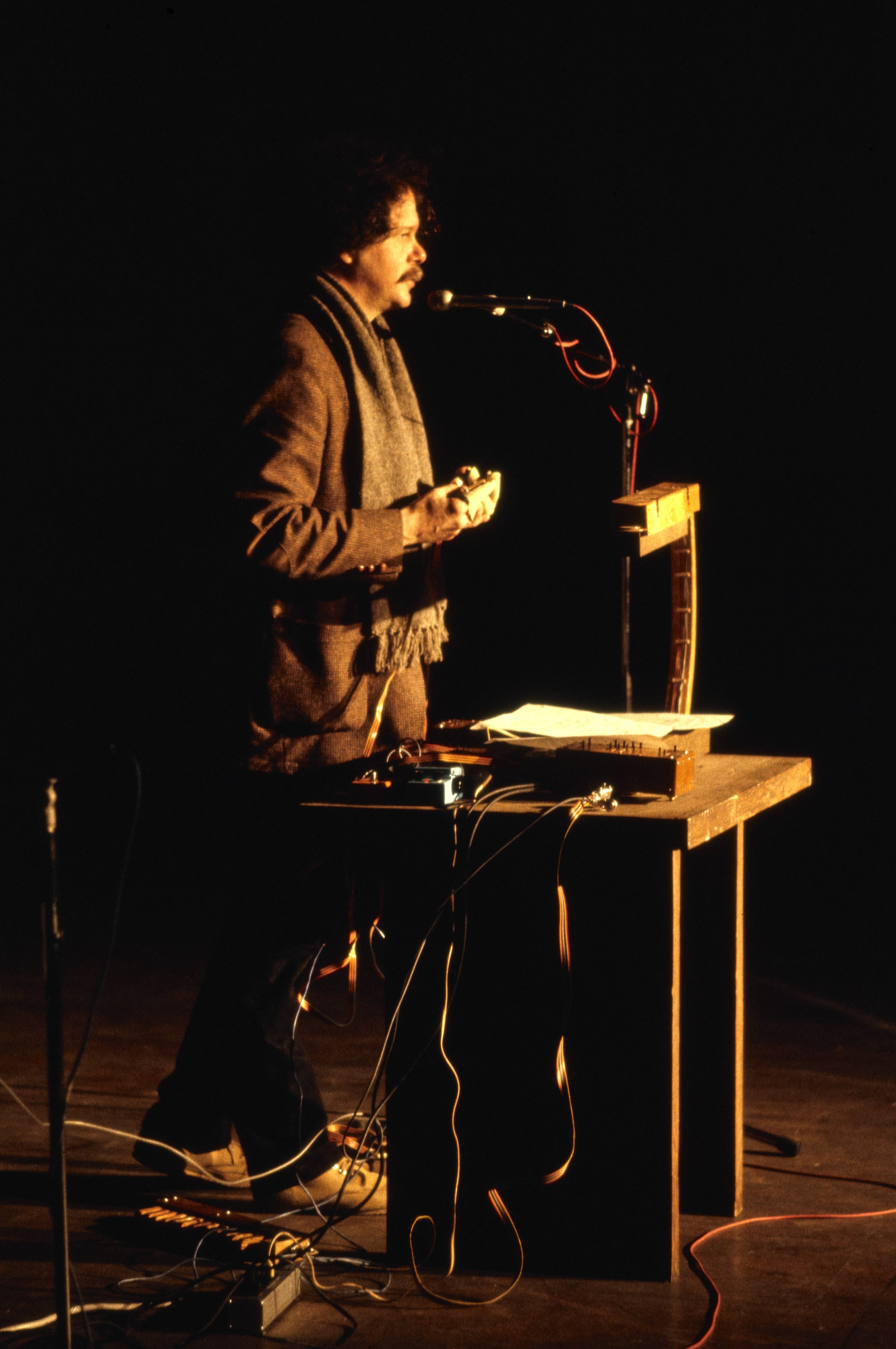 View of a performance by Ed Sanders in the P.S. 1 exhibition ...