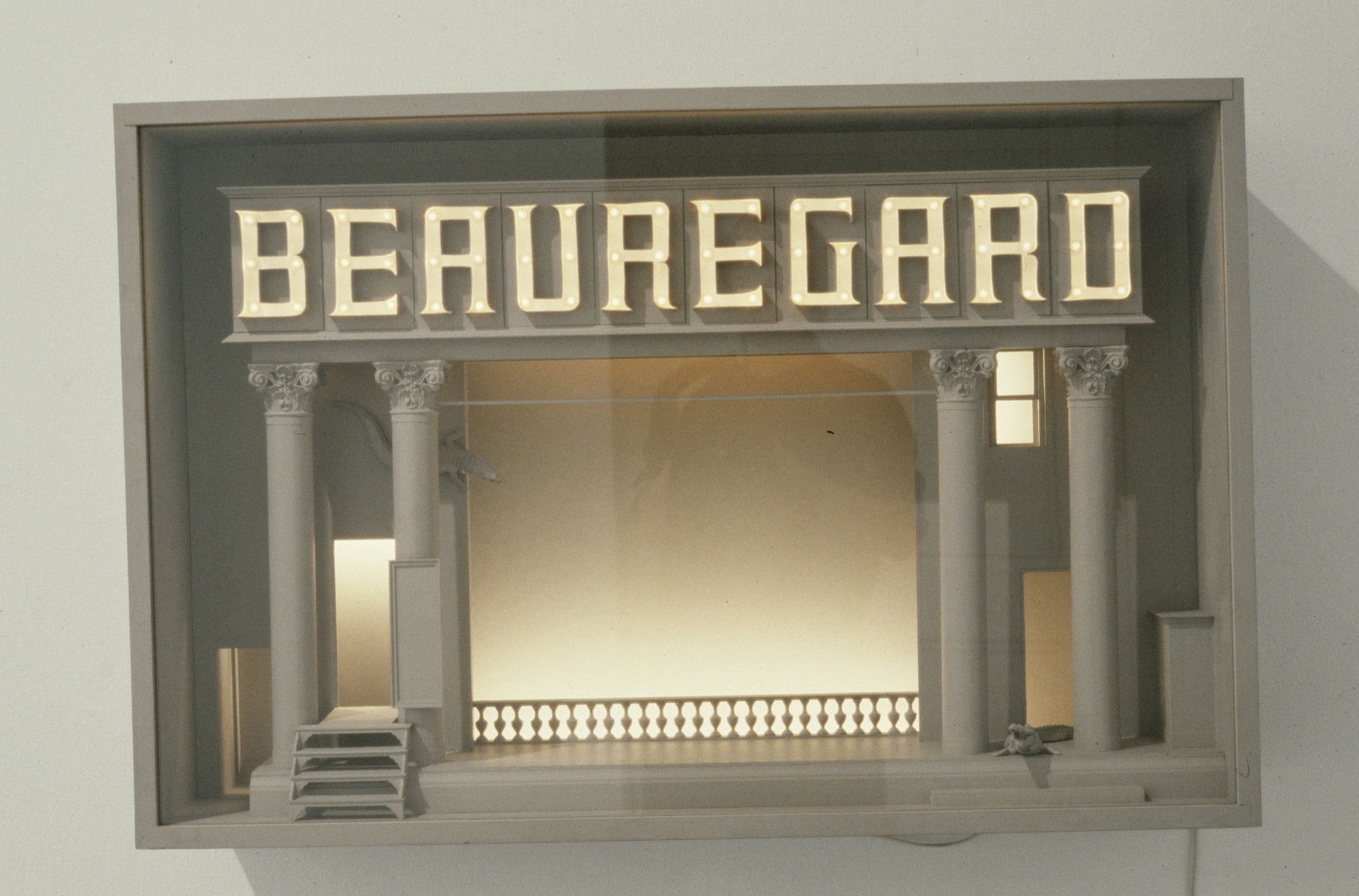 Installation view of work by Cletus Johnson in the Clocktower ...