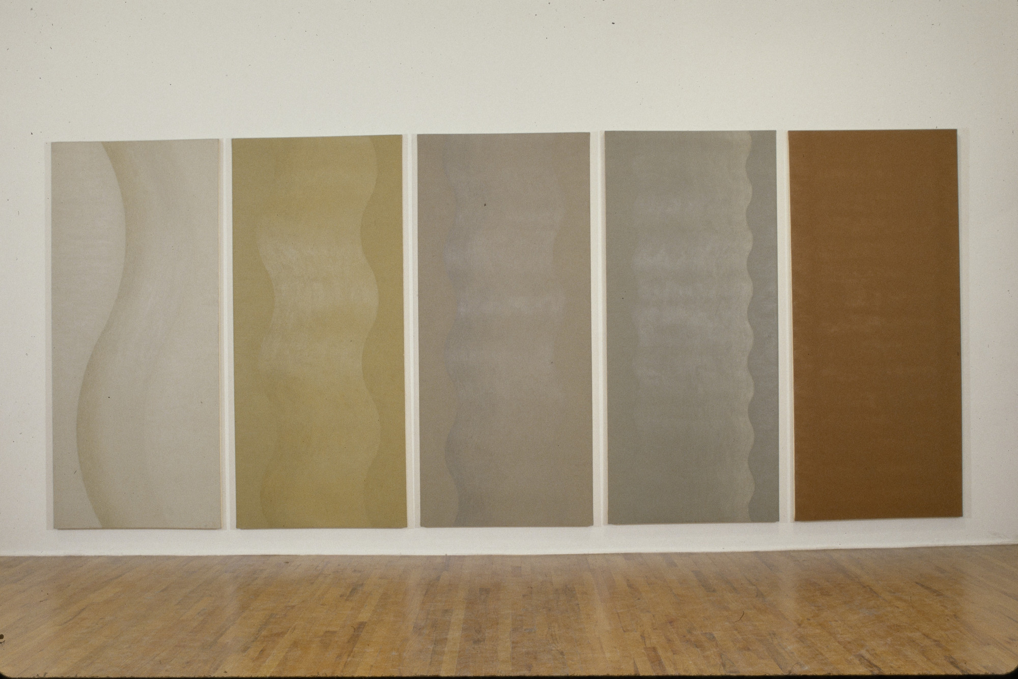 Installation view of works by Lee Lozano in the P.S. 1 exhibition ...