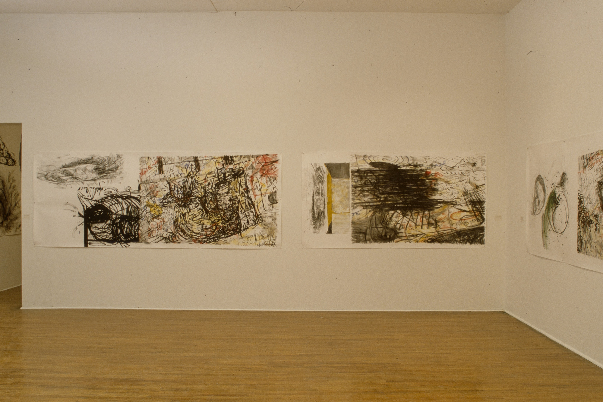 Installation view of work by Mike Parr in the P.S. 1 exhibition "An ...