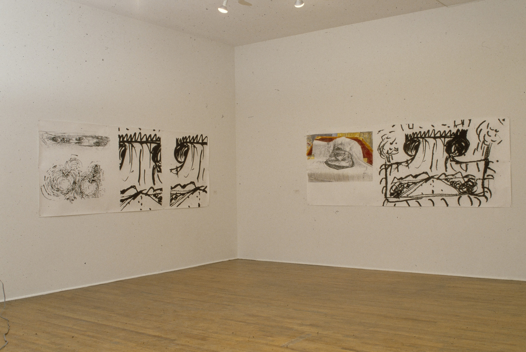 Installation view of work by Mike Parr in the P.S. 1 exhibition "An ...