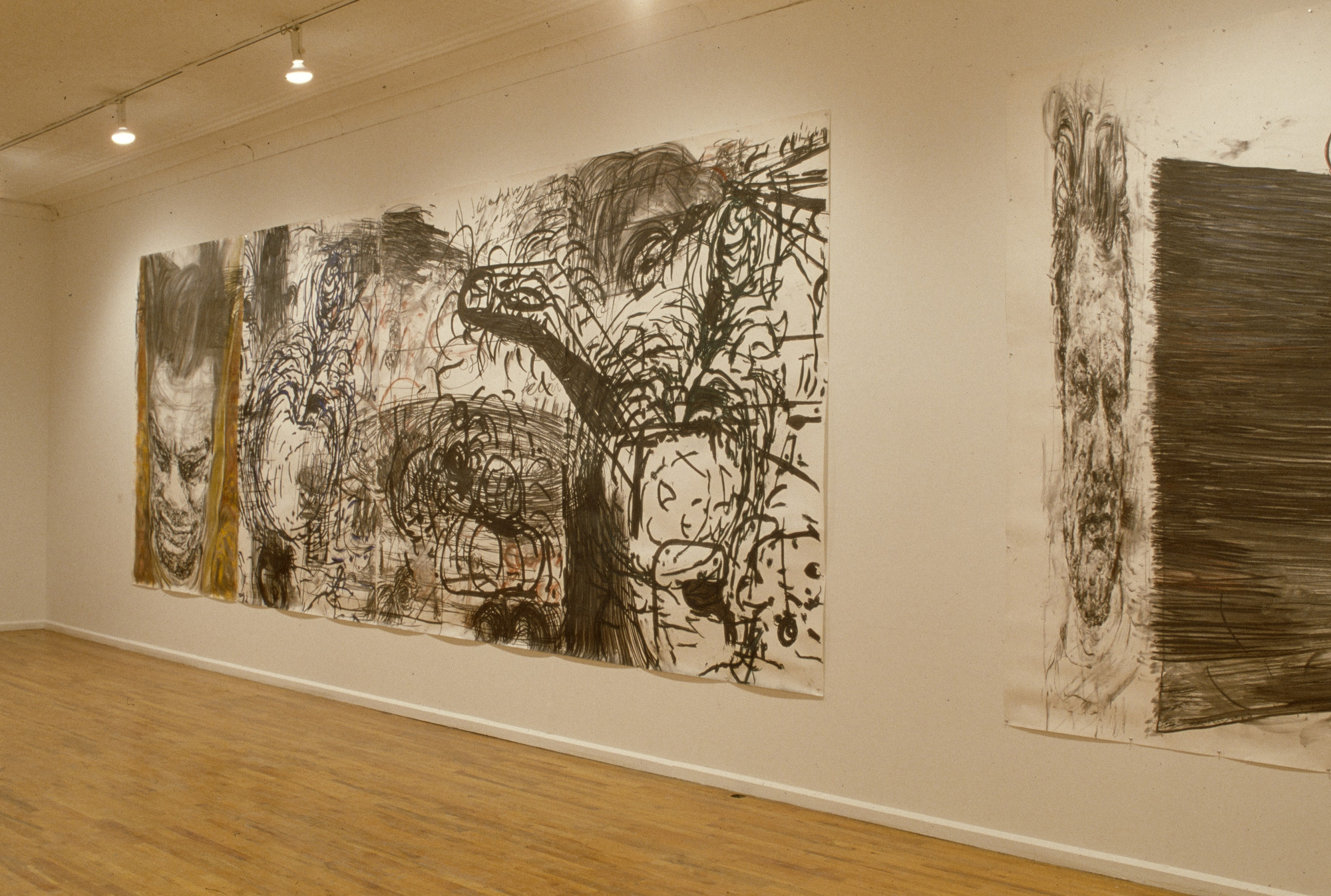 Installation view of work by Mike Parr in the P.S. 1 exhibition "An ...