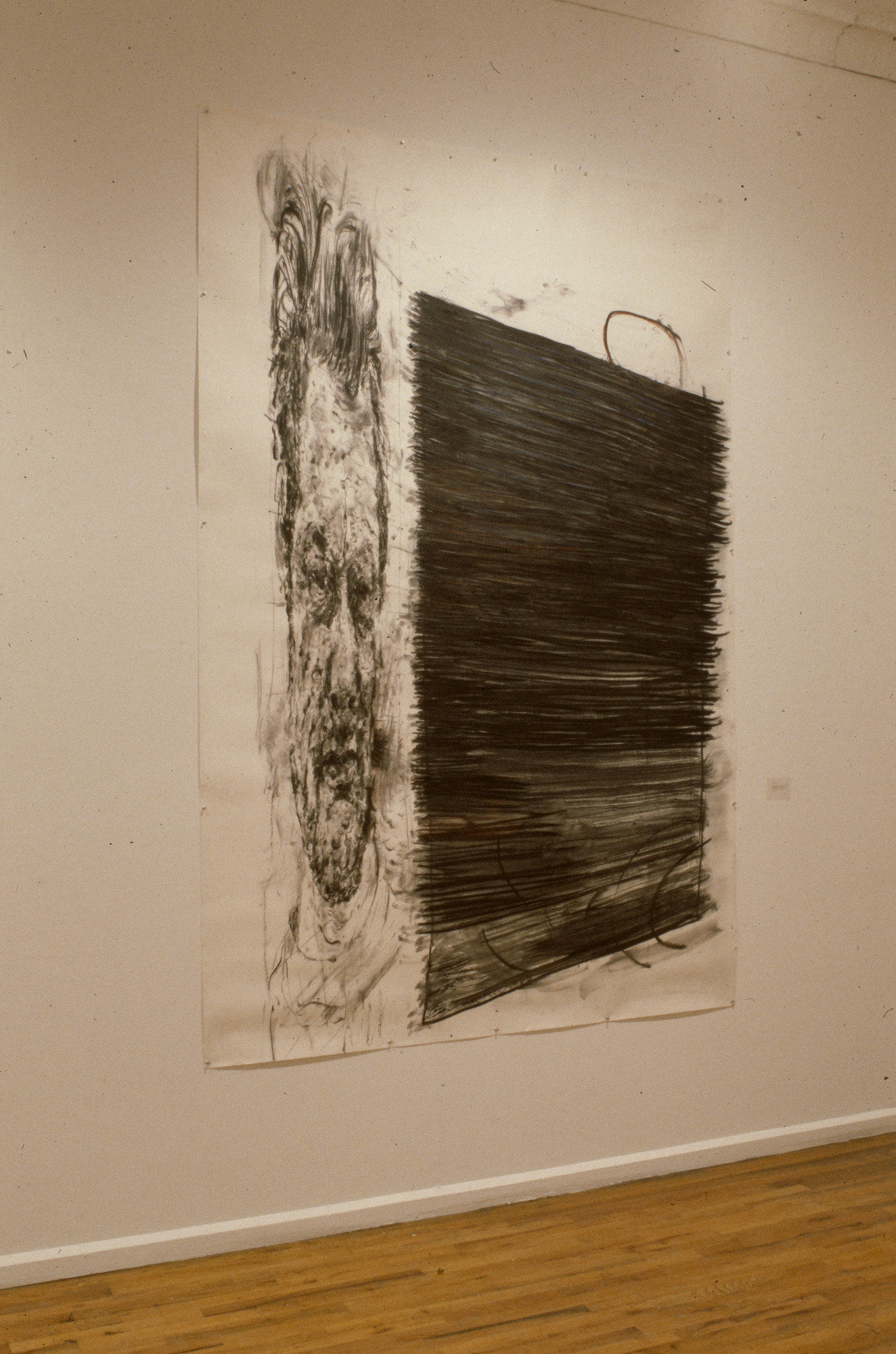 Installation view of work by Mike Parr in the P.S. 1 exhibition "An ...