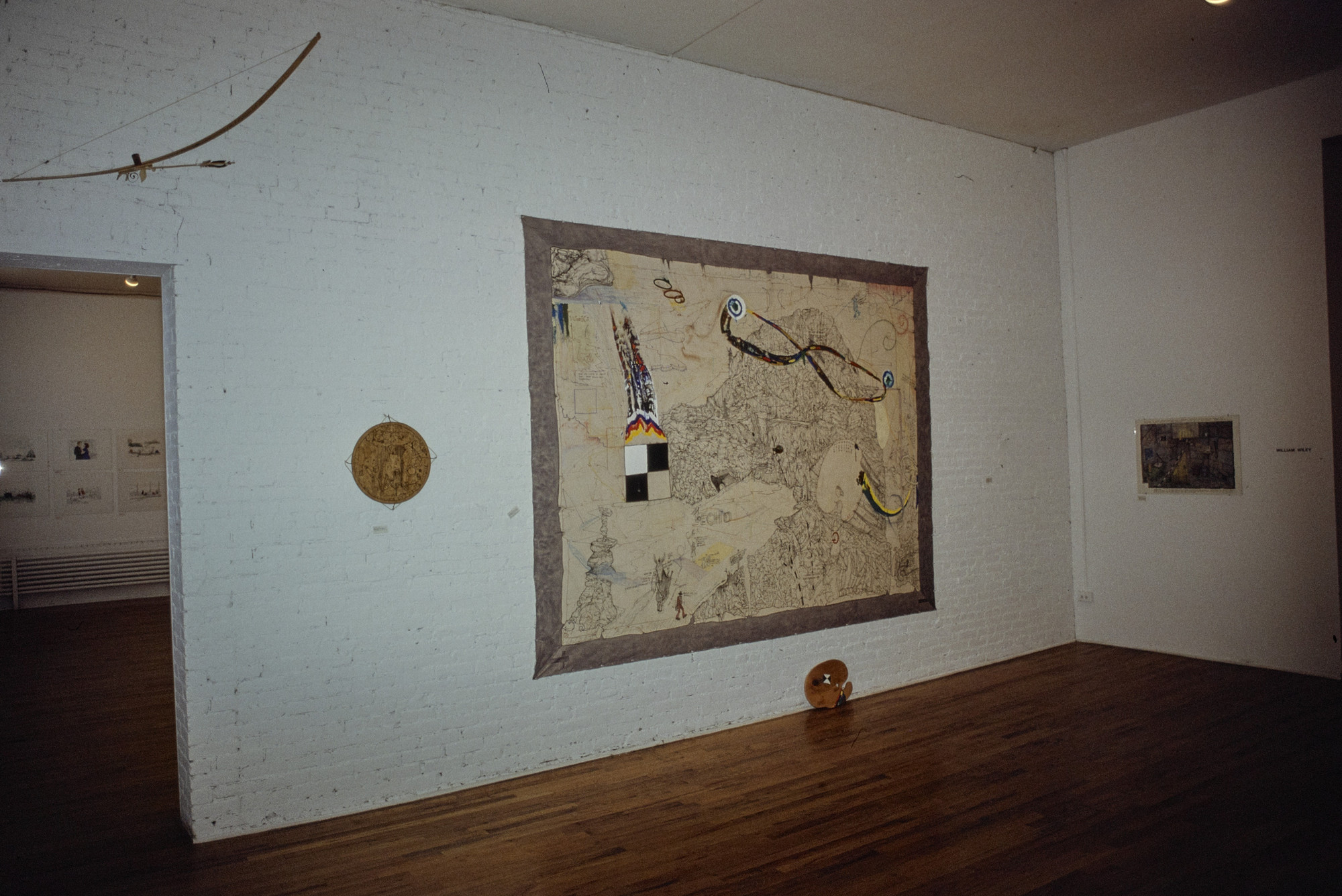 Installation view of work by William Wiley in the PS1 exhibition ...