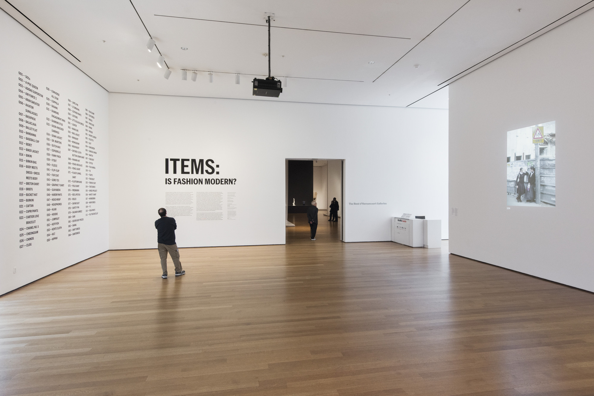 Installation view of the exhibition "ITEMS: Is Fashion Modern?" | MoMA